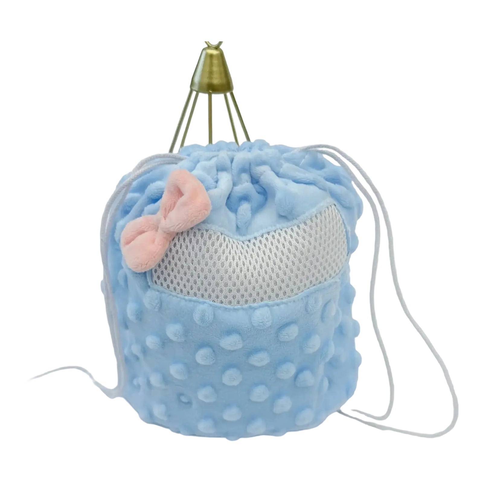Hamster Carriers Bag Bowknot Decors Net Top Plush Drawstring Carry Bag ...