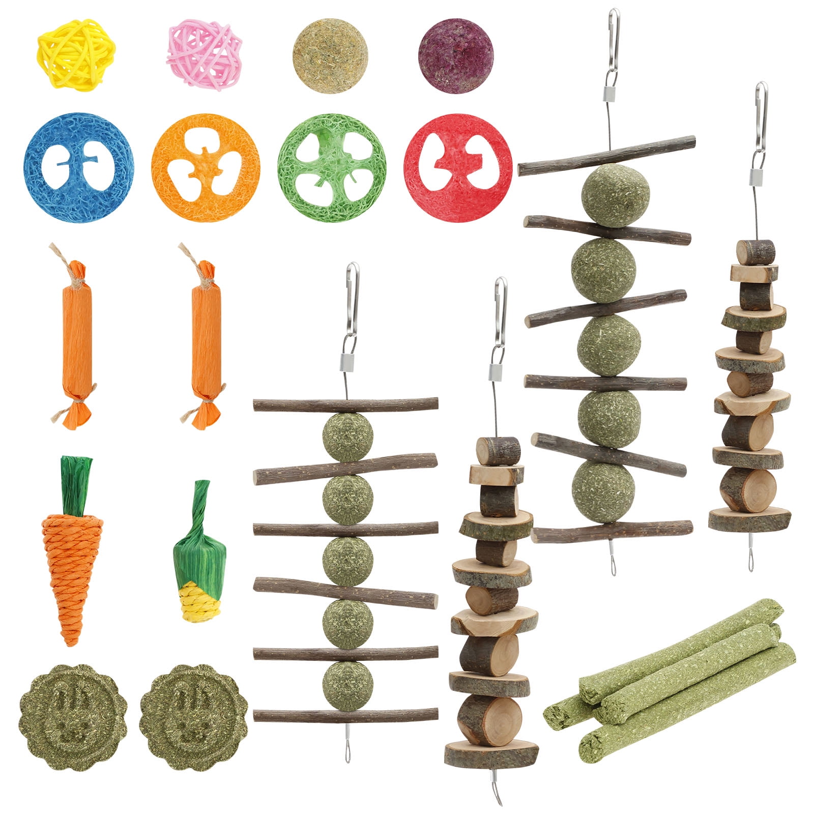 Lzvxtym Rabbit Chew Toys,Pet Bunny Tooth Chew Toys,Organic Natural Wood ...