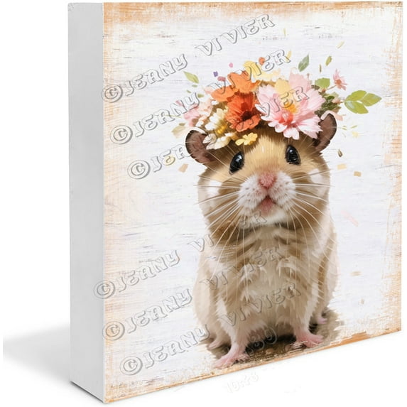 Hamster Decor Hamster Gifts Wood Box Signs Woodland Animal Decor ...
