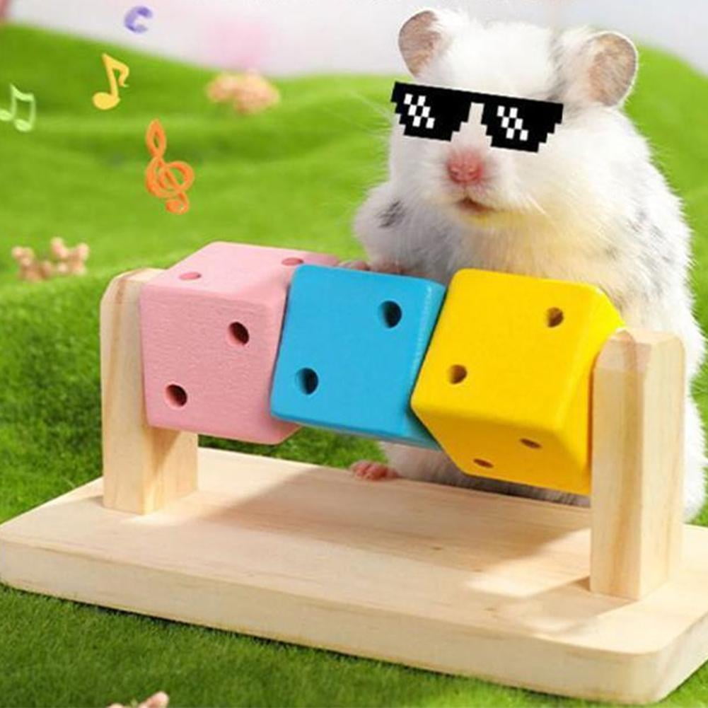 Hamster Enrichment Toys, Hamster Chew Toys, Wooden Small Animal Cage ...