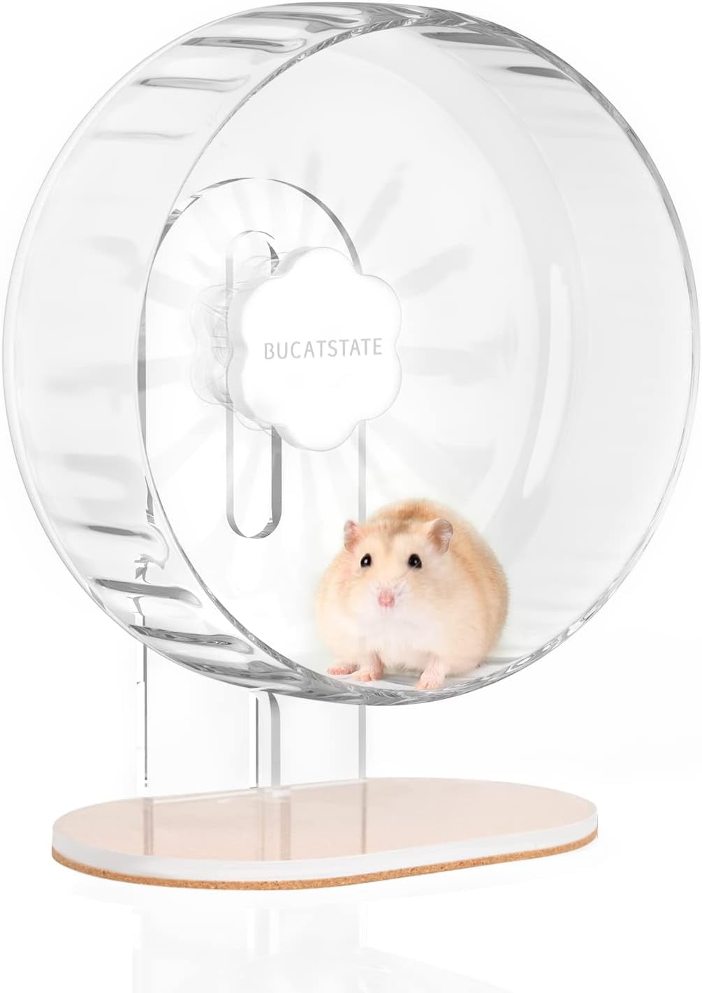Hamster Exercise Wheel Super-Silent with Adjustable Base Dual-Bearing ...