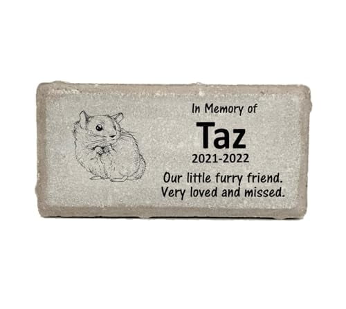 Hamster - Gerbil Memorial Stone - Real Stone Personalized by$$Garden ...