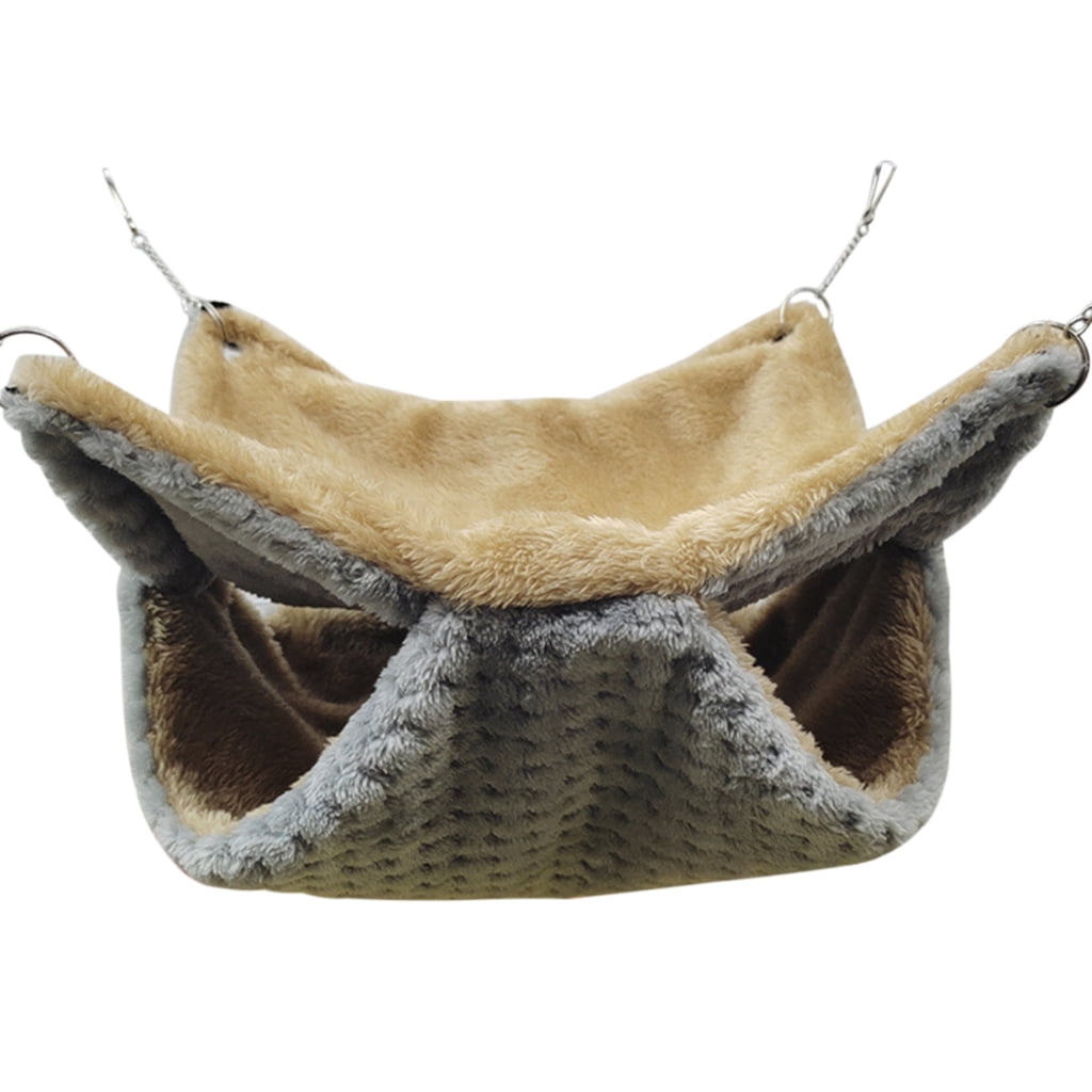 Hamster Hammock Double-layer Small Pet Hanging Bed Winter Warm Plush ...