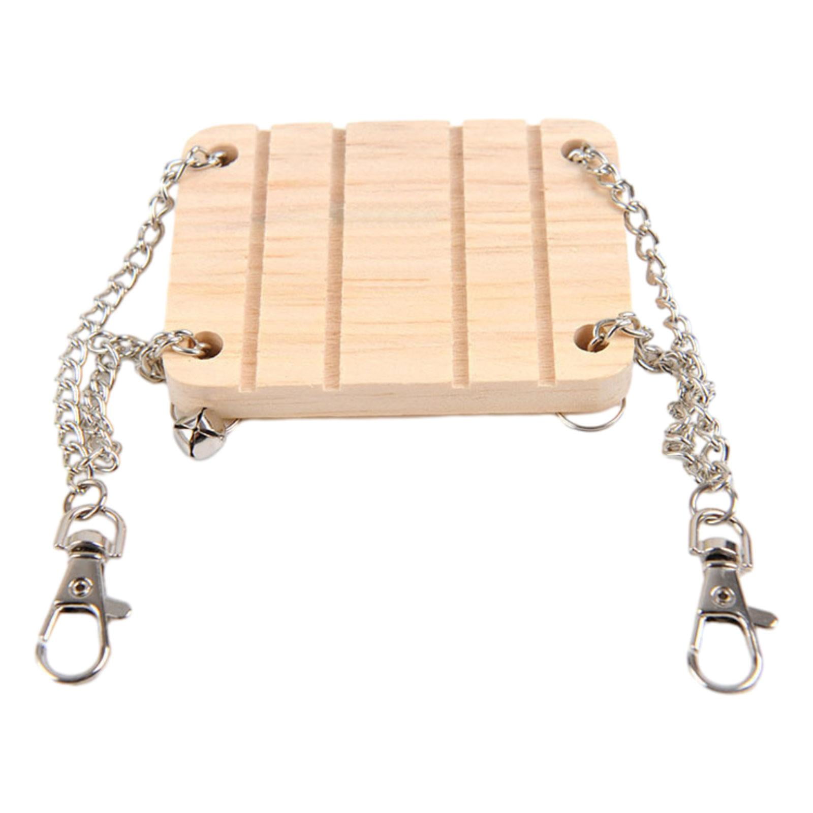 Hamster Hanging Swing Bed Wooden House Props Cage Toys for Rats Reptile ...