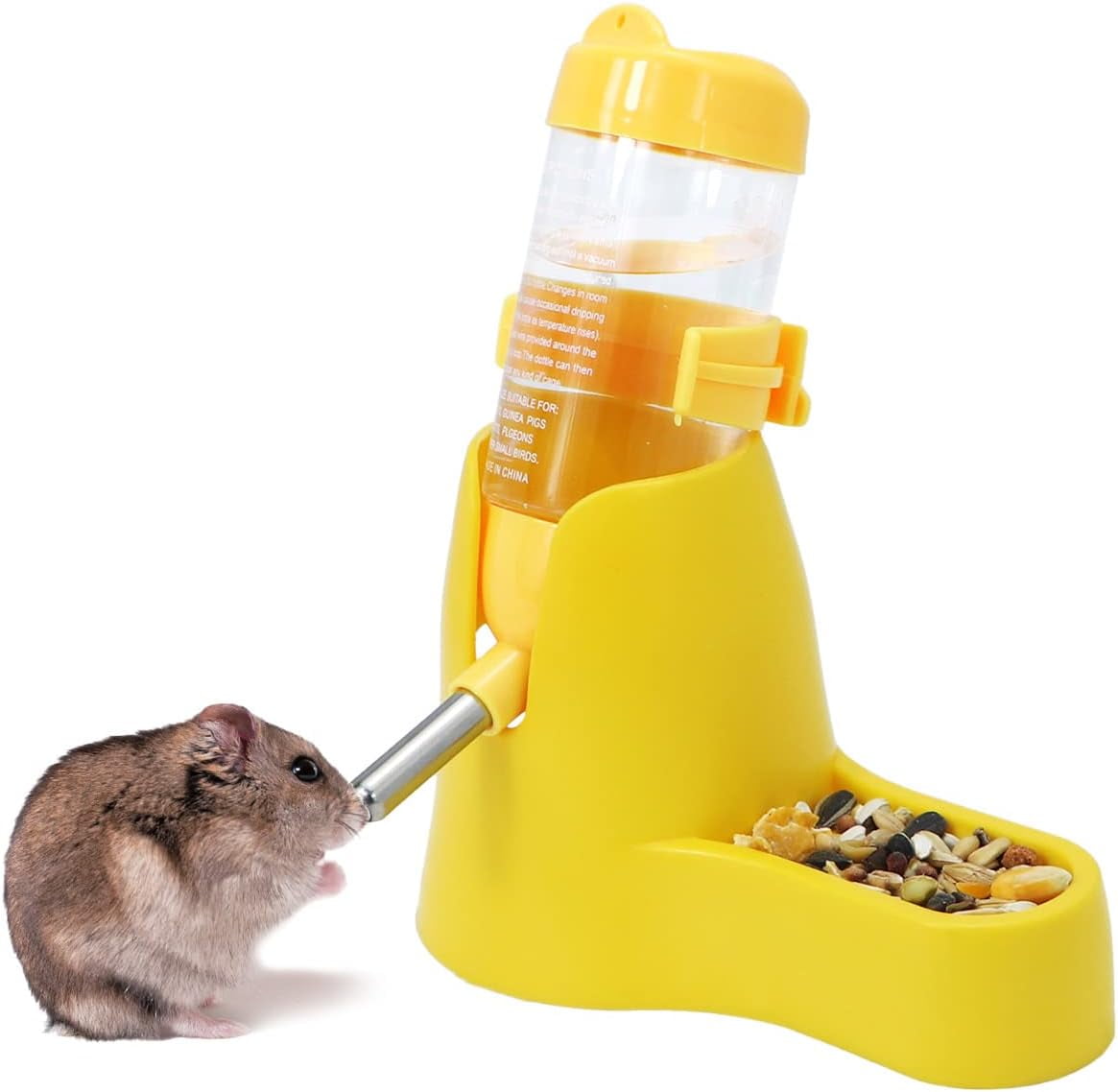 Hamster Hanging Water Bottle Pet Auto Dispenser with Base for Dwarf ...