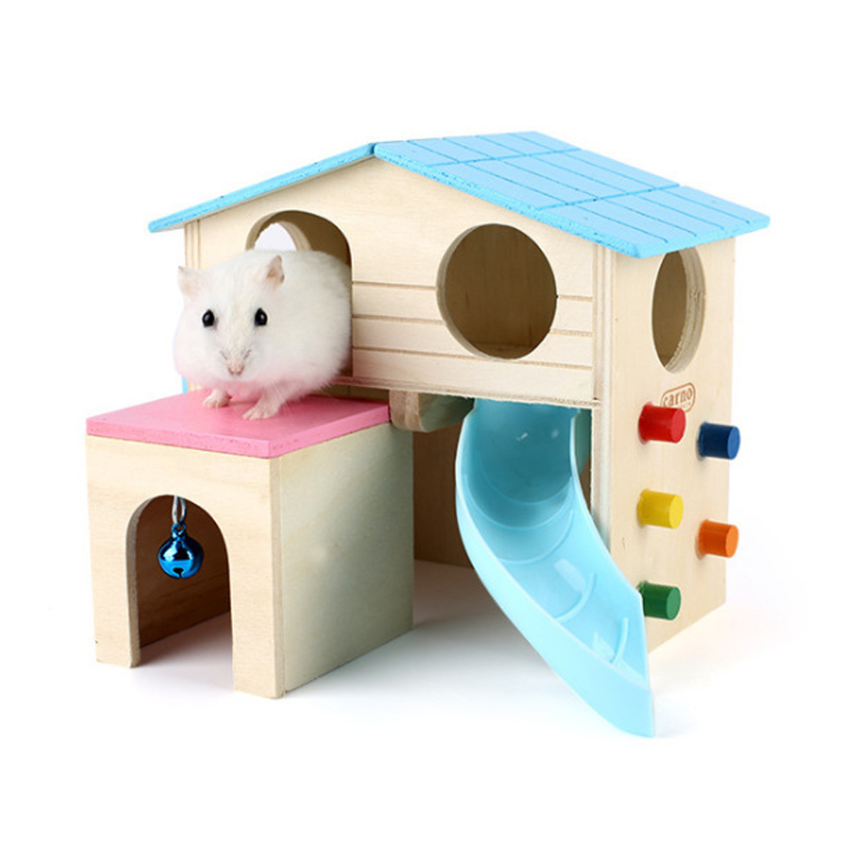 Hamster Hide Two Level Deluxe Hamster House With Scale Slide Funny ...