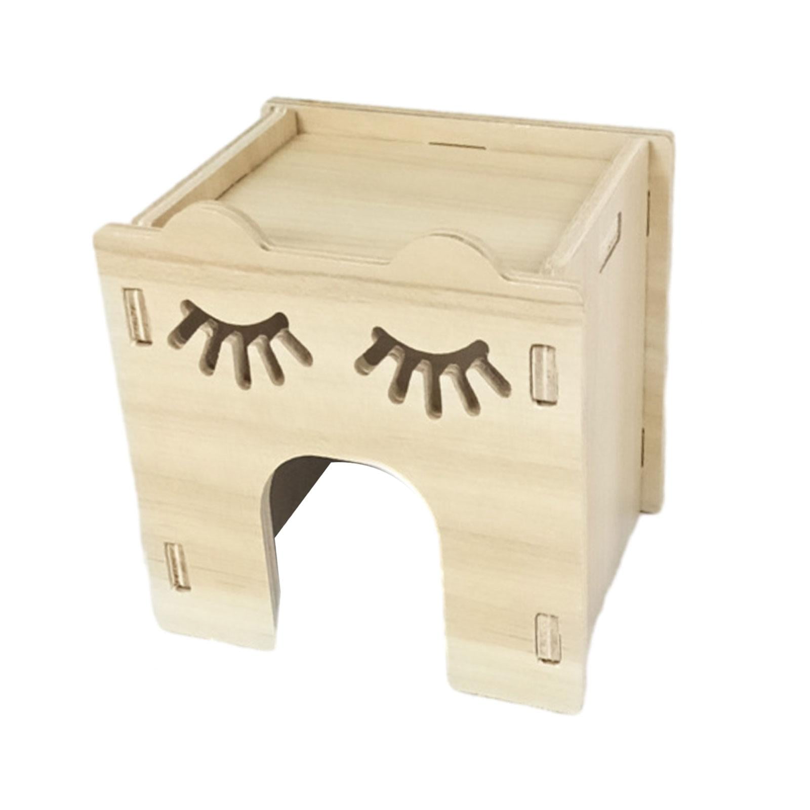 Hamster House Wooden Toy Cabin Hideaway Hamster Hideout Wooden Hamster ...