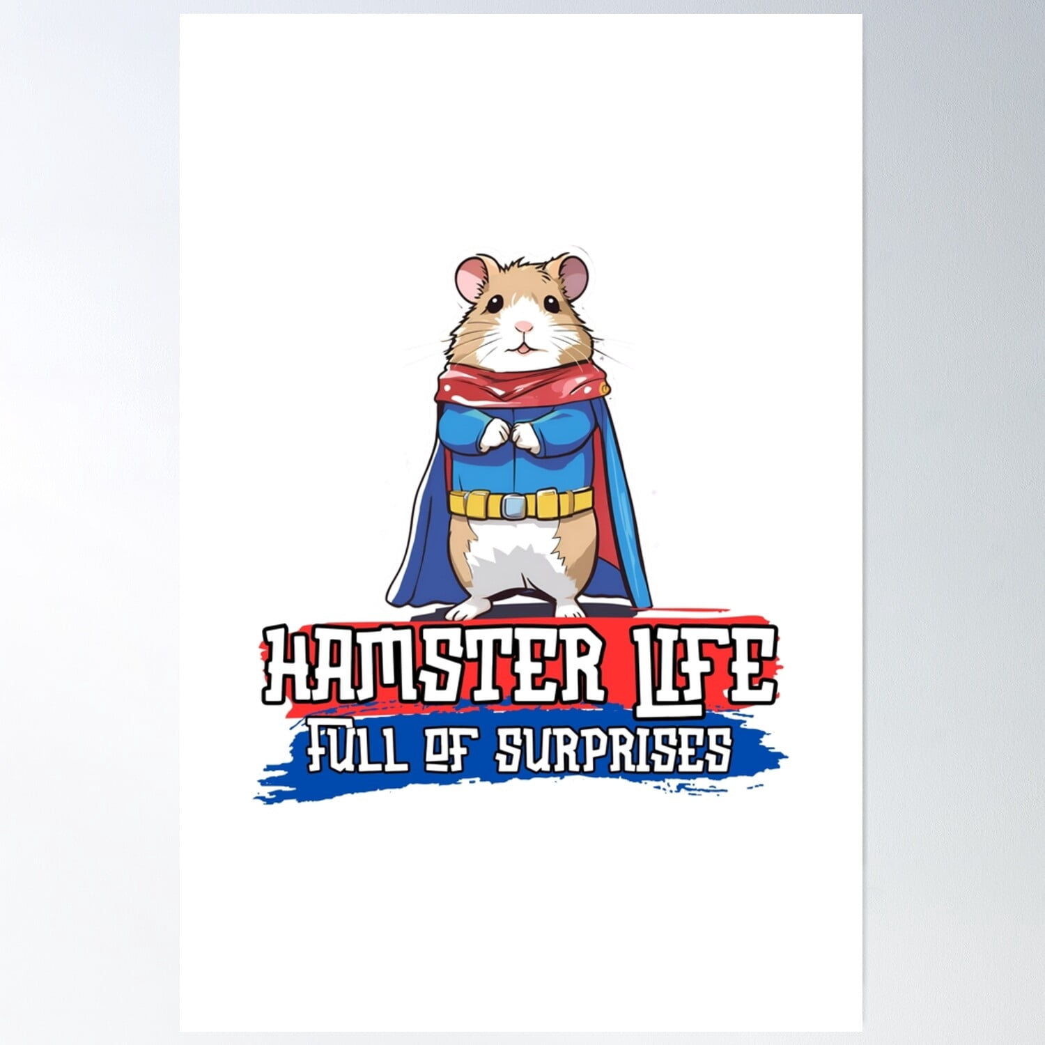 Hamster Life, Full Of Surprises – Chubby Superhero Hamster Design ...