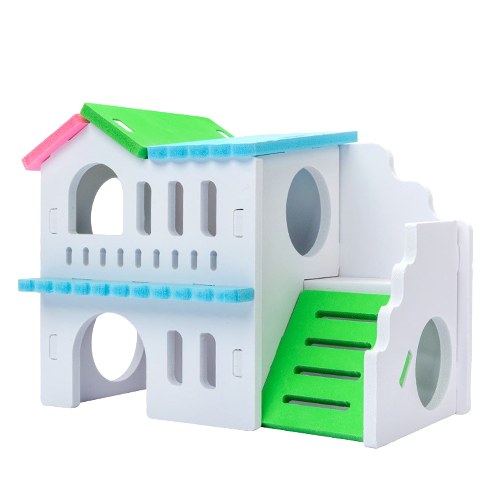 Hamster Nest Solid Wood DuplexHouse Guinea Pigs Small Animals Wooden ...