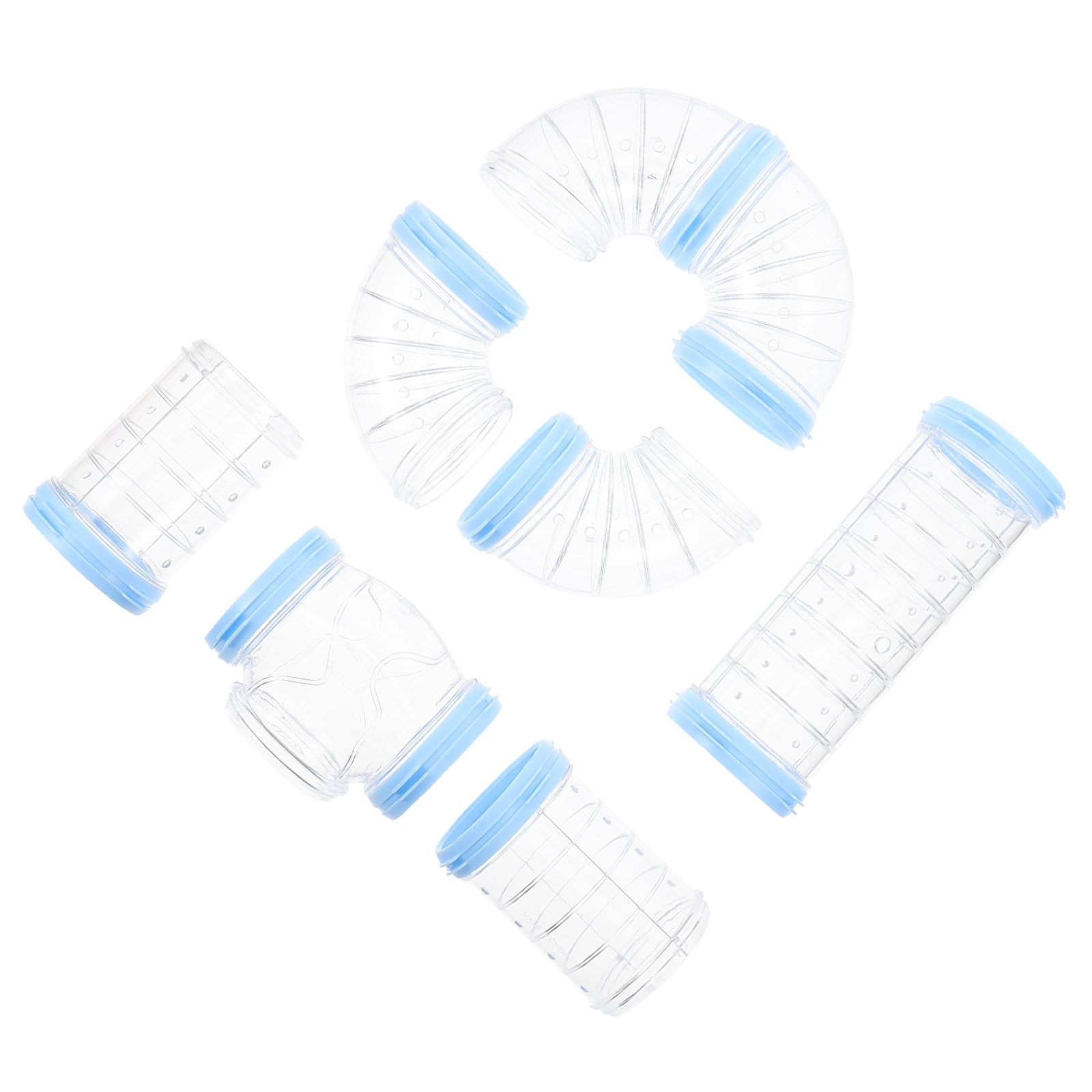Hamster Pipe Cage Accessories DIY Maze Connector Guinea Pig Cages Toys ...