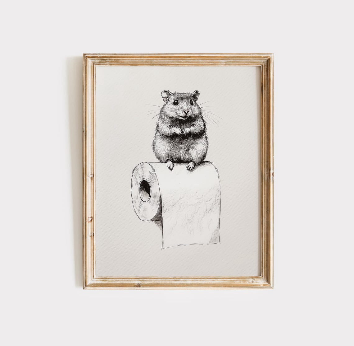 Hamster Poster Animal Bathroom Poster Hamster Gift Hamster Art Bathroom ...