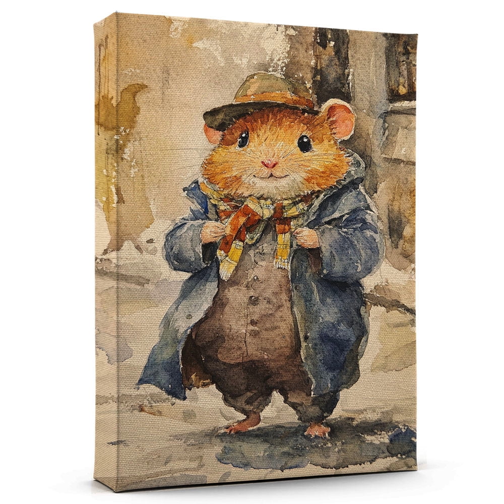 Hamster Roborovski Dwarf Canvas Wall Art Decor, Colorful Hamster ...