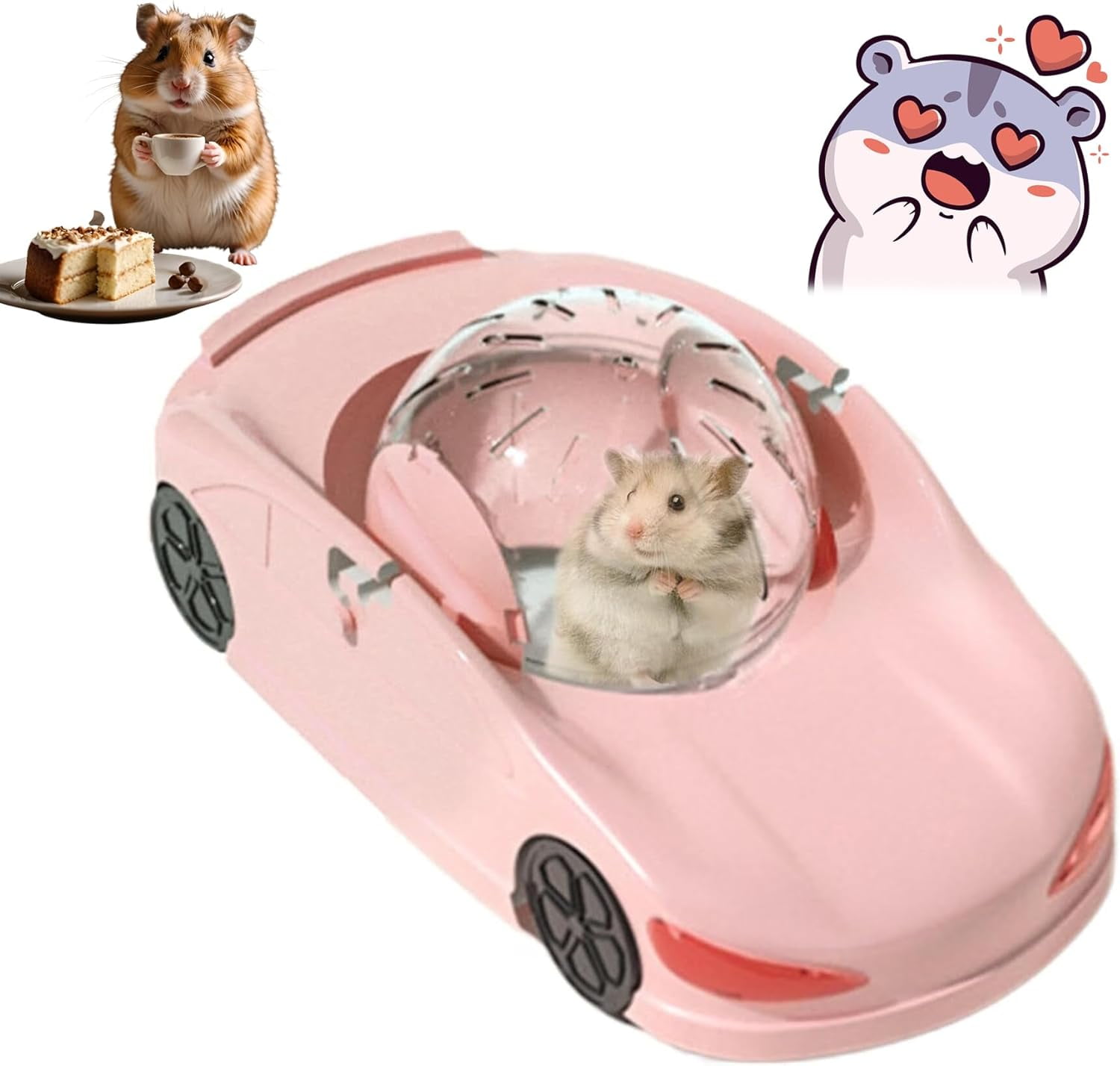 Hamster Running Ball Funny Transparent Ball for Hamsters, Silent ...