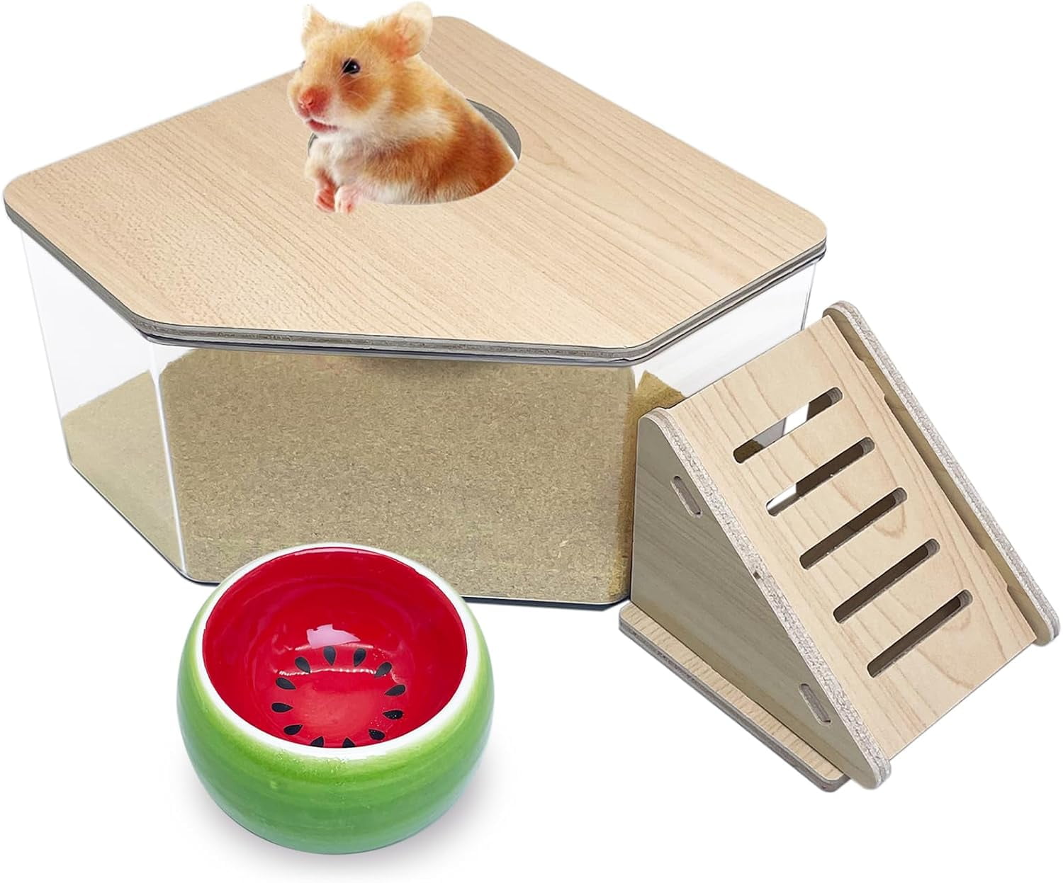 Hamster Sand Bath Box, Transparent Acrylic Sand Bath Shower, Gerbils ...