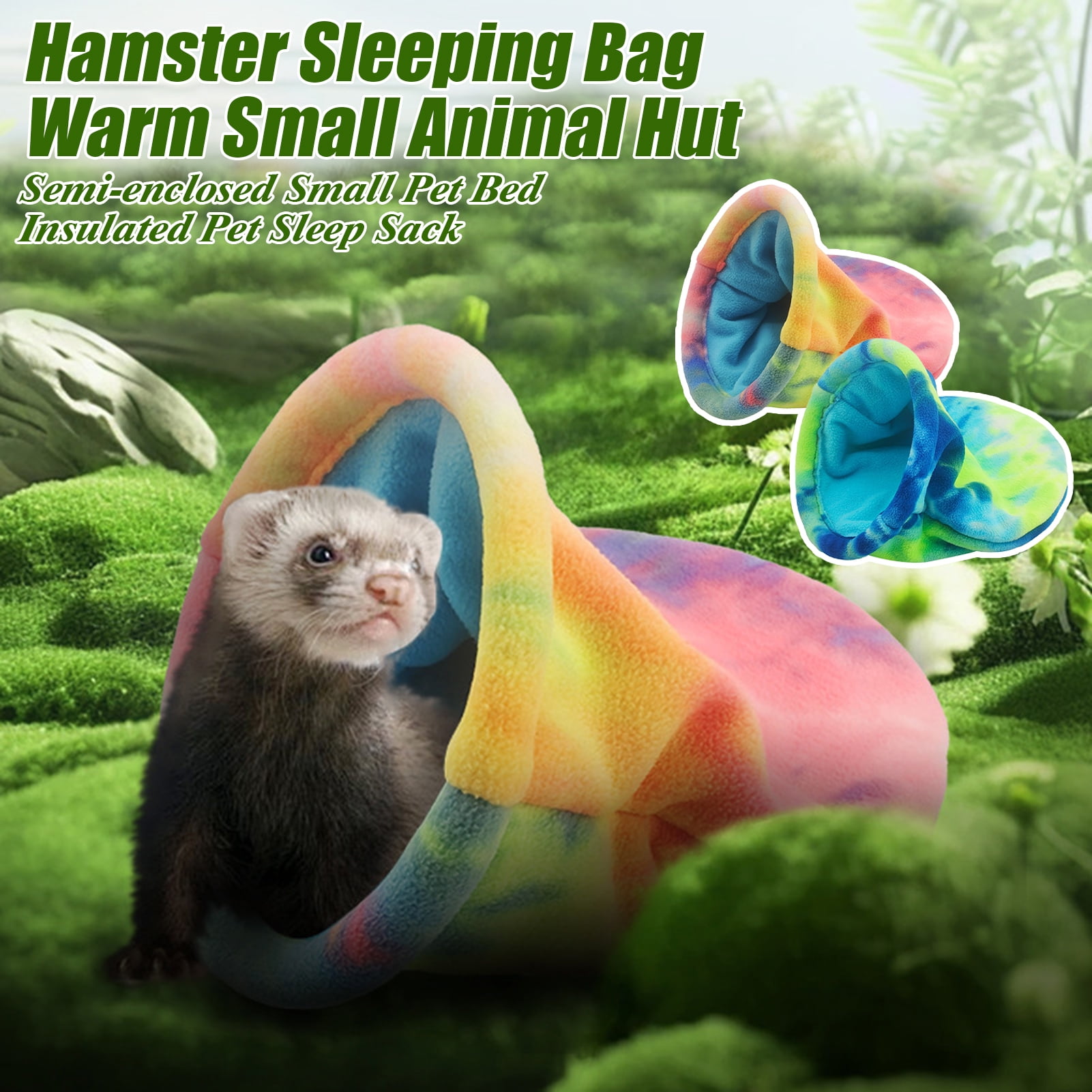 Hamster Sleeping Bag Soft Fleece Winter Warm Hideout Nest Guinea Pig ...