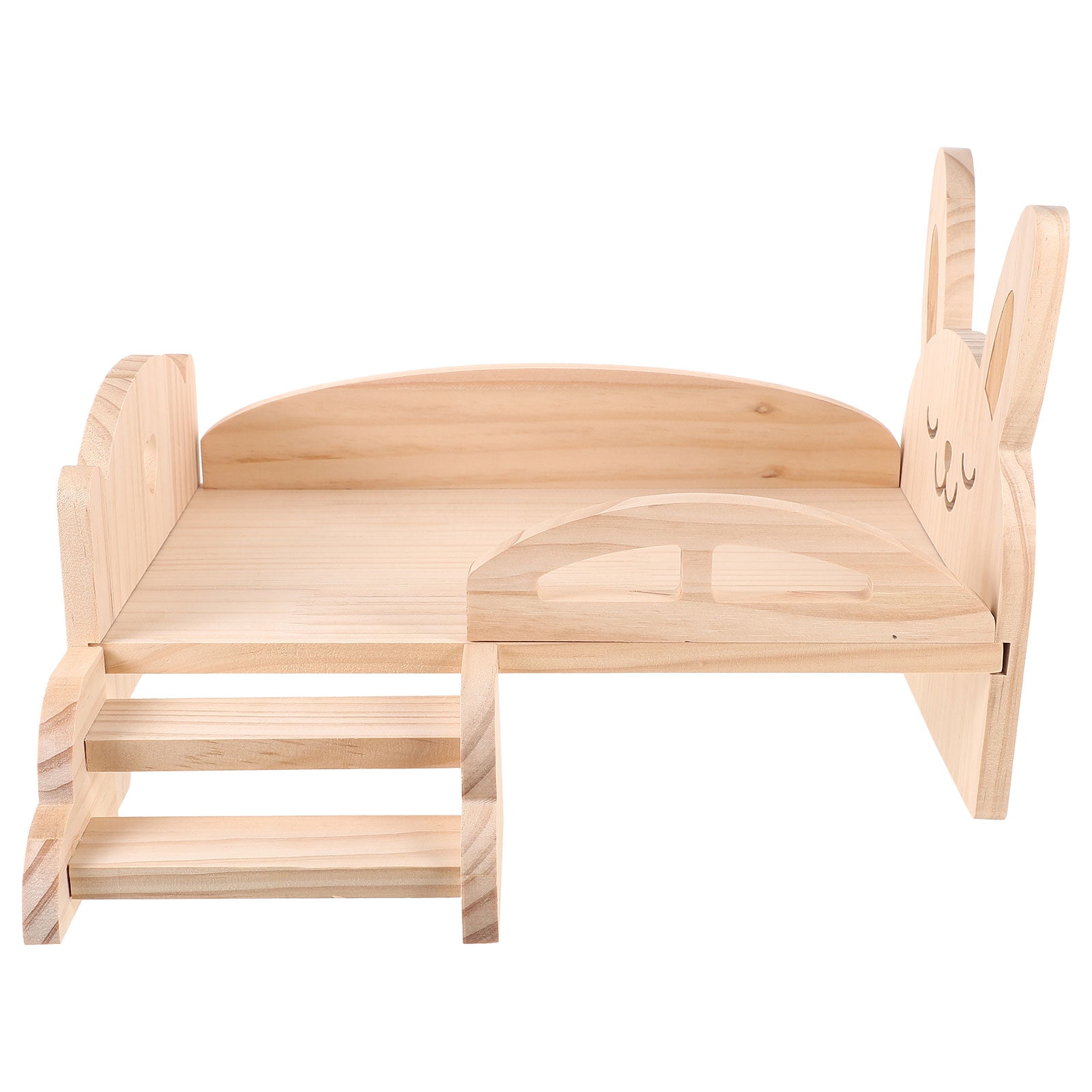 Hamster Stand Platform Desktop Toy Bed Wood Small Pets Wooden Guinea ...