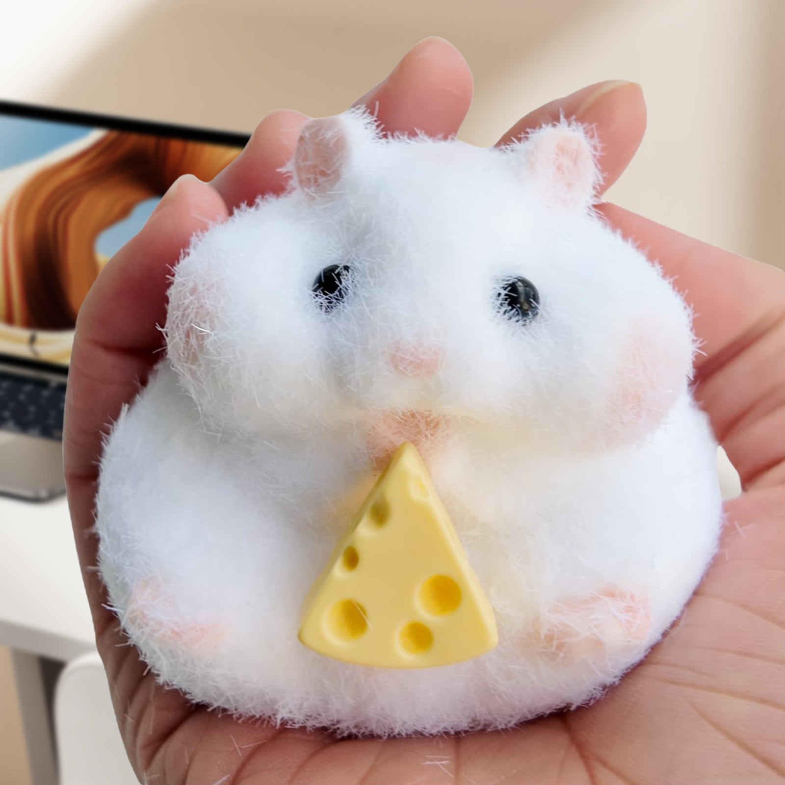 Hamster Stress Relief Toy, Rubber Pinching Toy, Squeezable Stress Ball ...