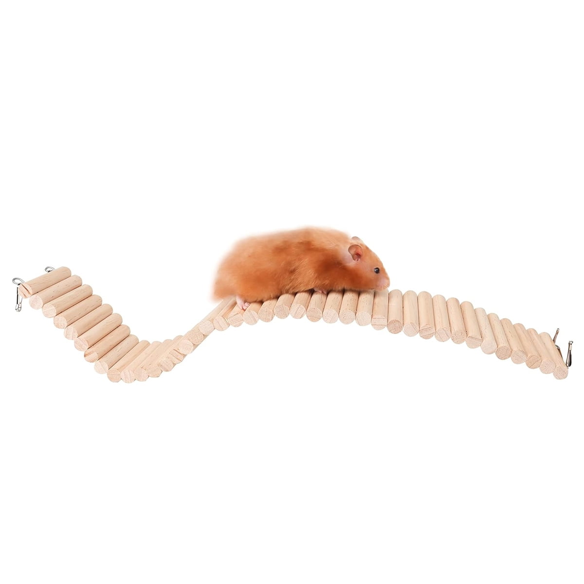 Hamster Suspension Bridge Toy - Long Climbing Wooden Ladder for ...