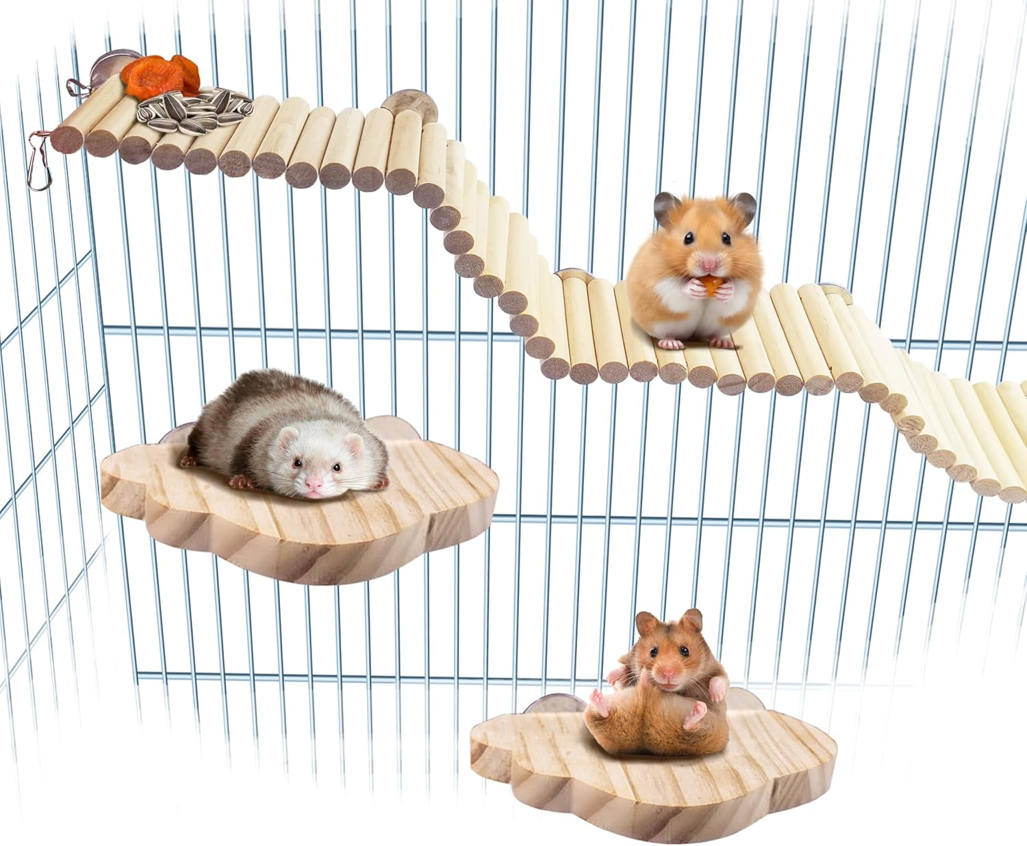 Hamster Suspension Bridge Toy，Small Animal Climbing Toys,Chinchilla ...