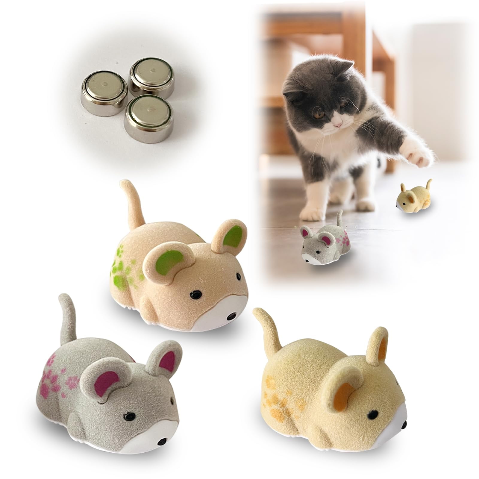 Hamster Teaser That Escapes, Cats Catching Mouse Game, Interactive Cat ...