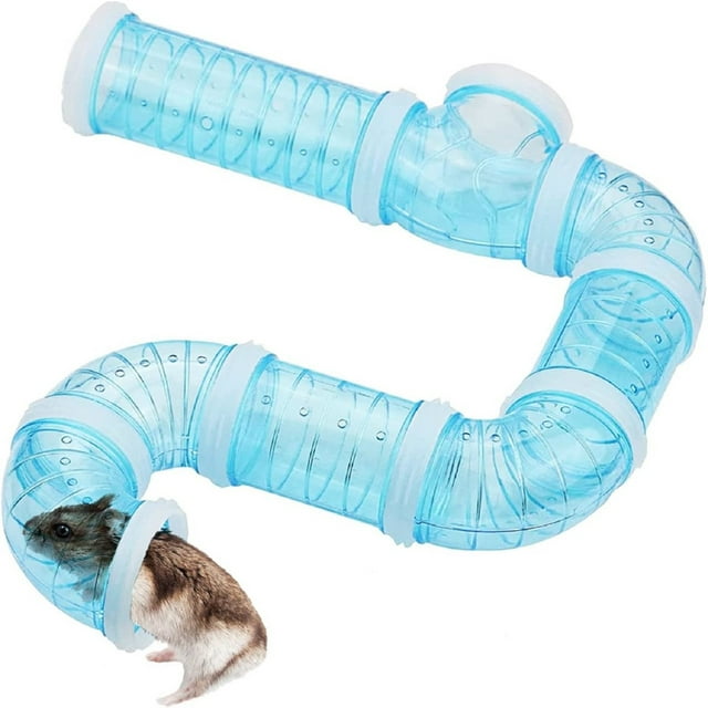 Hamster Tubes and Tunnels Kit Transparent Blue Plastic DIY External ...