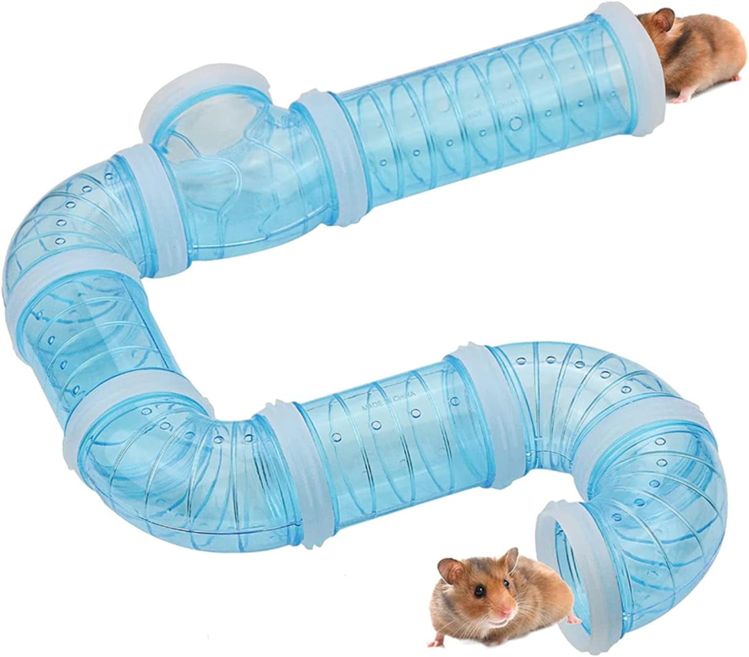 Hamster Tubes and Tunnels Kit Transparent Blue Plastic DIY External ...