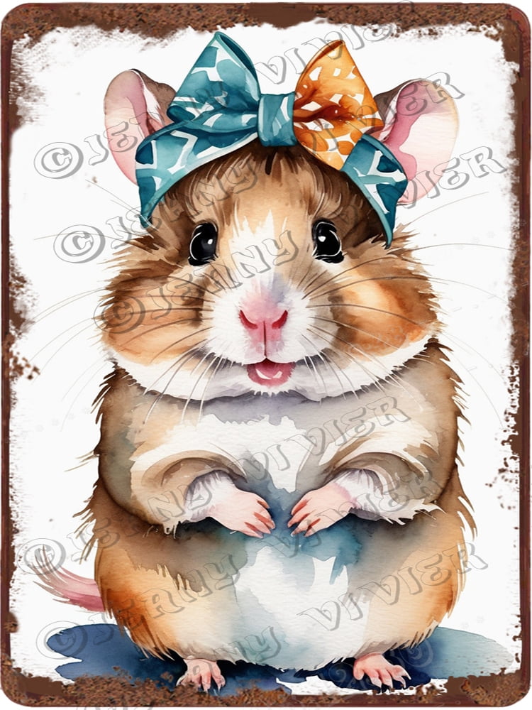 Hamster Vintage Aluminum Sign 5.5"x8" New Metal Sign Retro Style ...