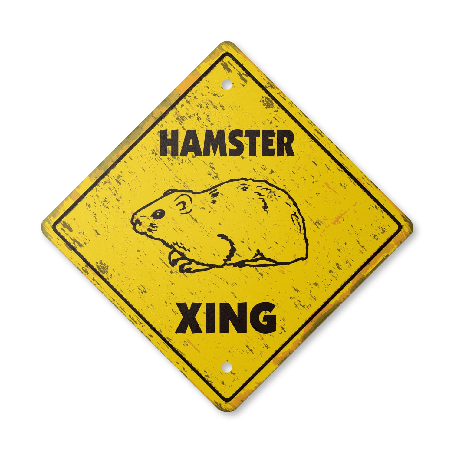 Hamster Vintage Crossing Sign Zone Xing | Indoor/Outdoor Plastic | 14 ...