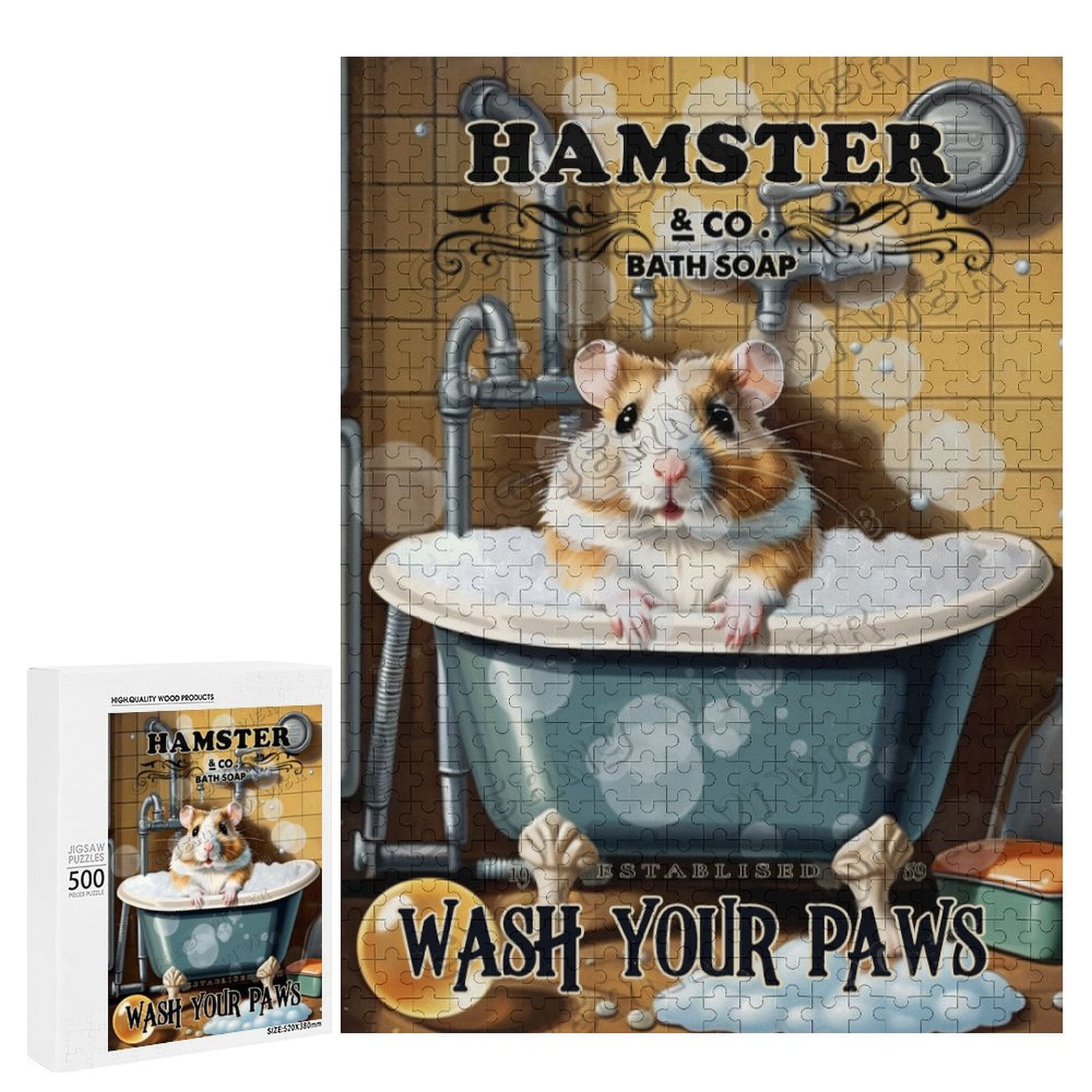 Hamster Wash Your Paws Home Wall Signs for Bedroom Living Room Rustic ...