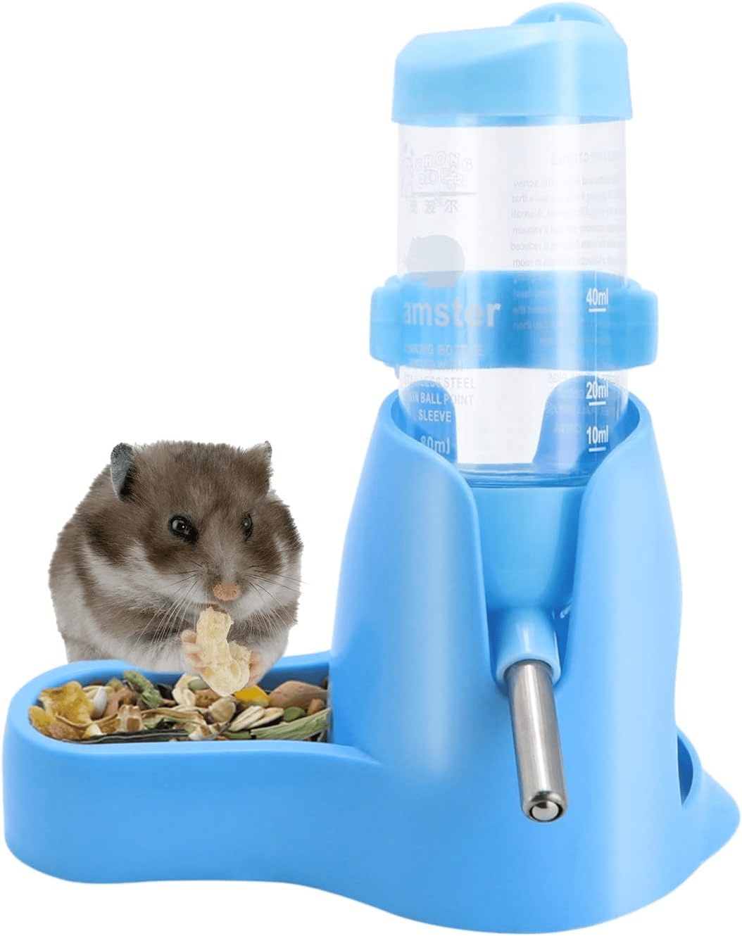 Hamster Water Bottle,Little Pet Automatic Drinking Bottle with Food ...