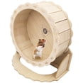 Hamster Wheels Wooden Silent Running Wheel for Gerbil, Mice, Guinea ...