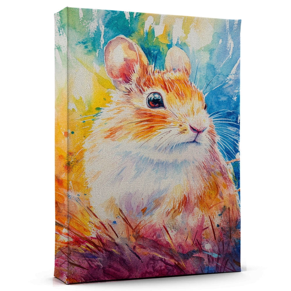 Hamster White Canvas Wall Art For Bedroom Office Wall Decor Hamster ...