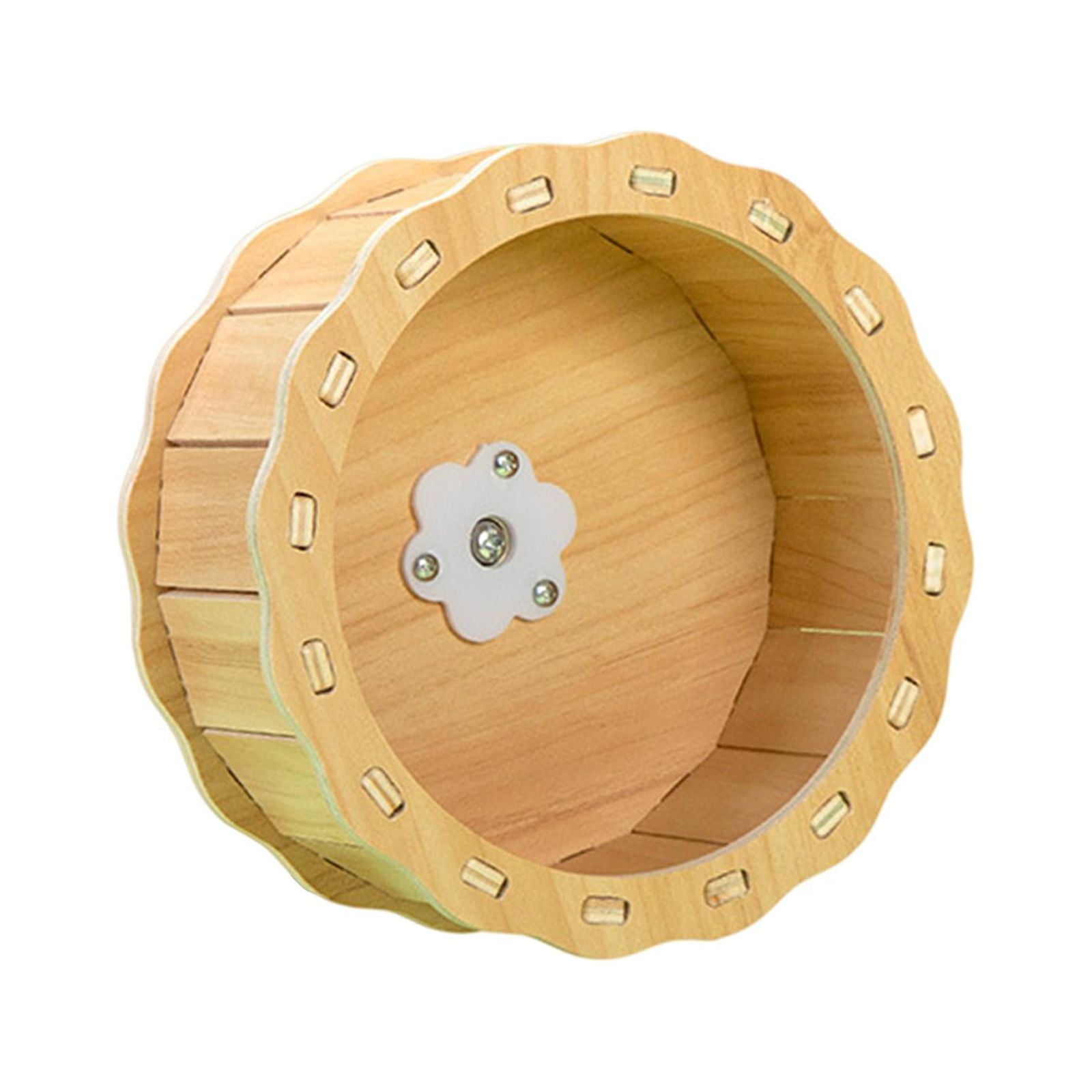 Hamster Wooden Wheels Dia 12.5cm Rotary Runner Slient Hamster Wheel ...