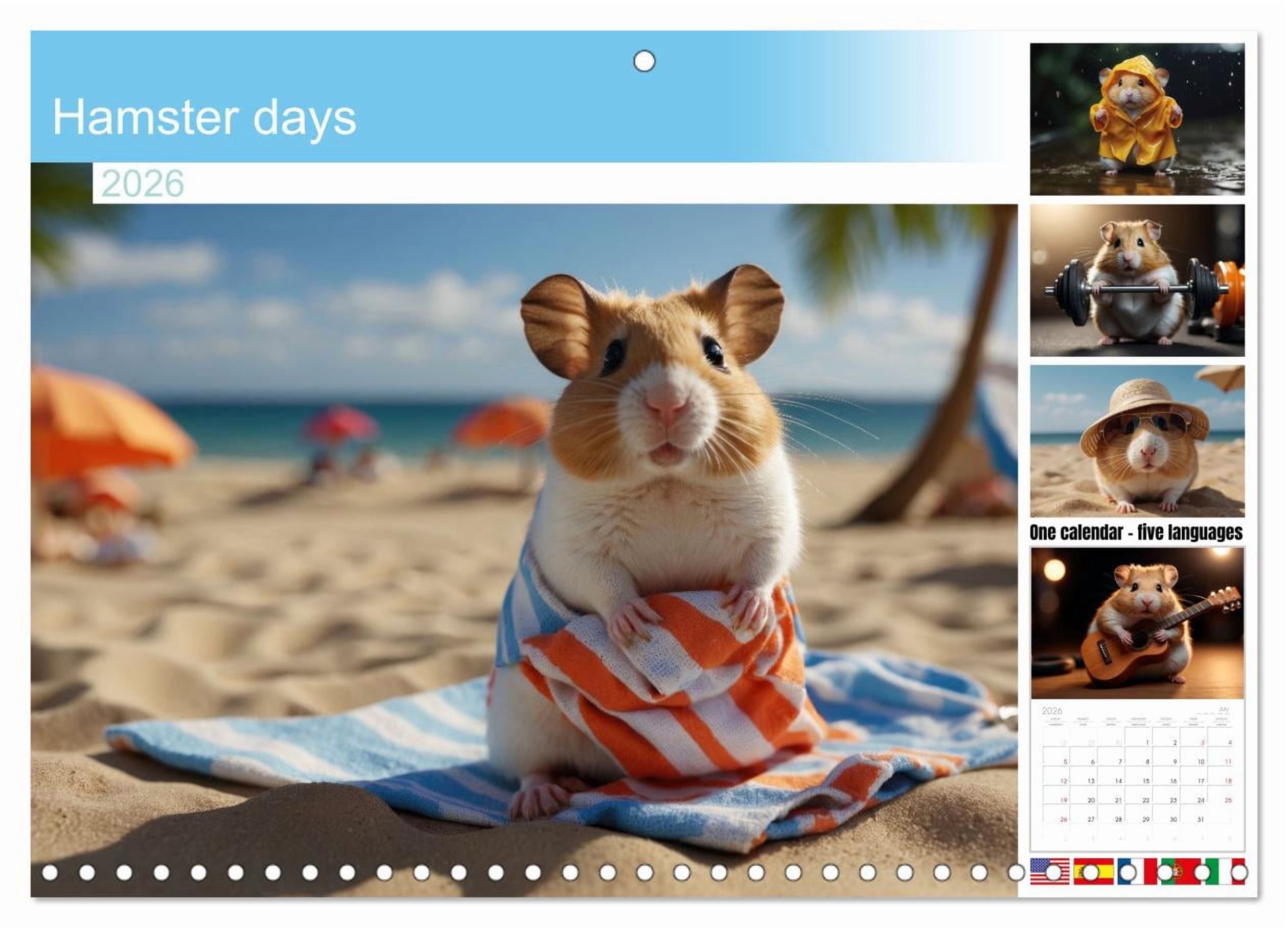 Hamster days (Monthly Wall Calendar 2026 16.5 x 23.4 (open)), CALVENDO ...