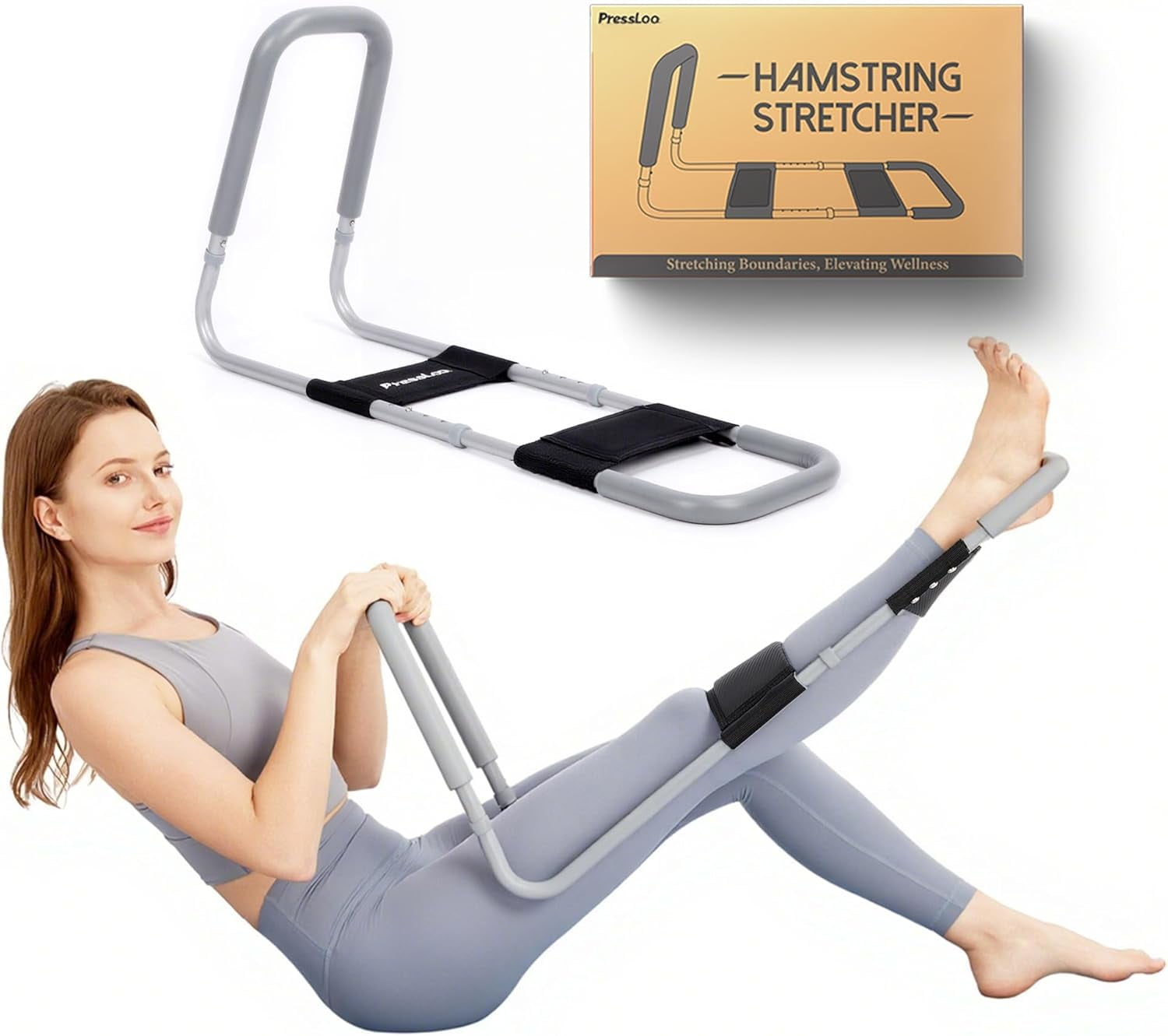 Hamstring Stretcher for Knee Extension & Pain Relief, Adjustable Low ...