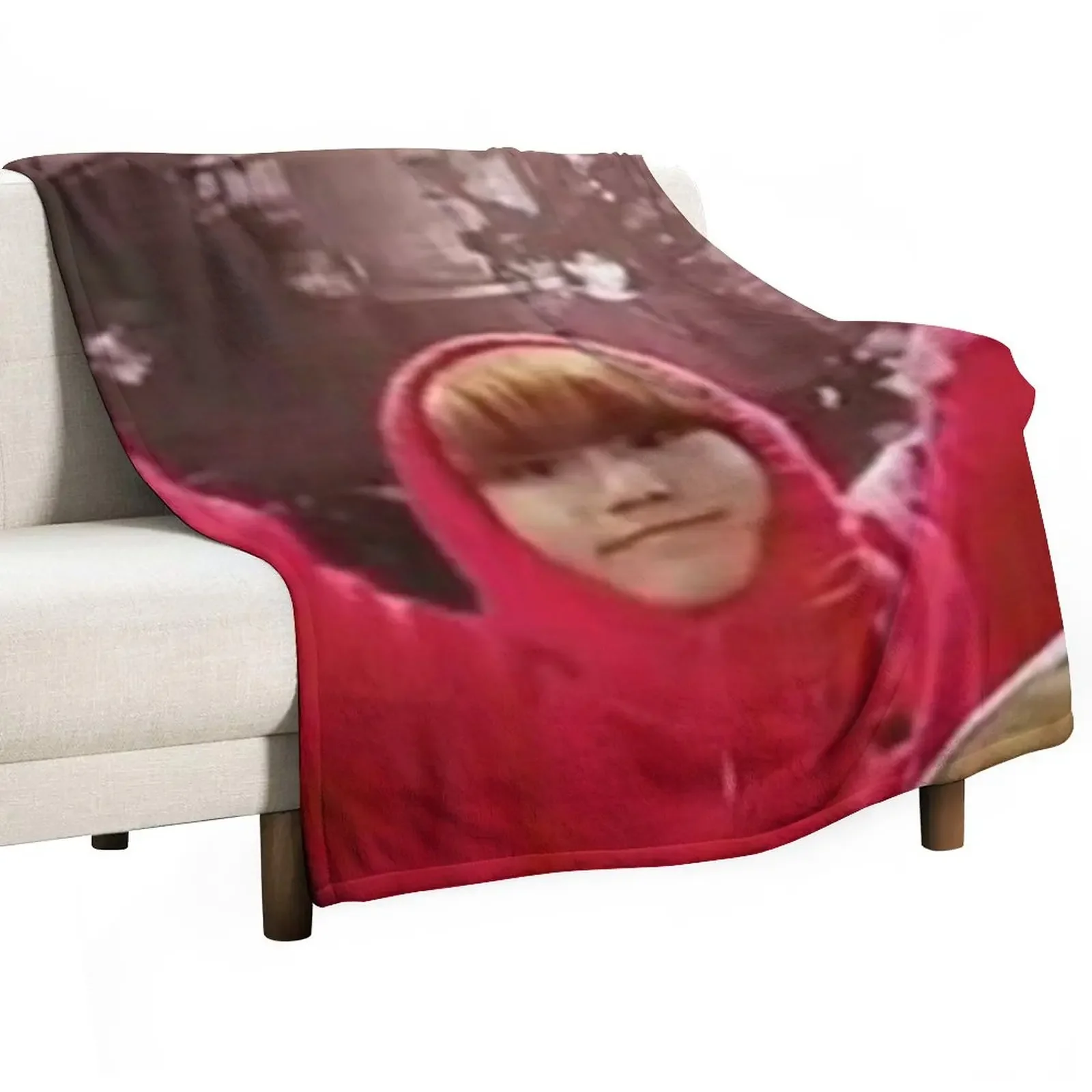 Han Jisung cute meme Throw Blanket wednesday blankets and throws Thins ...