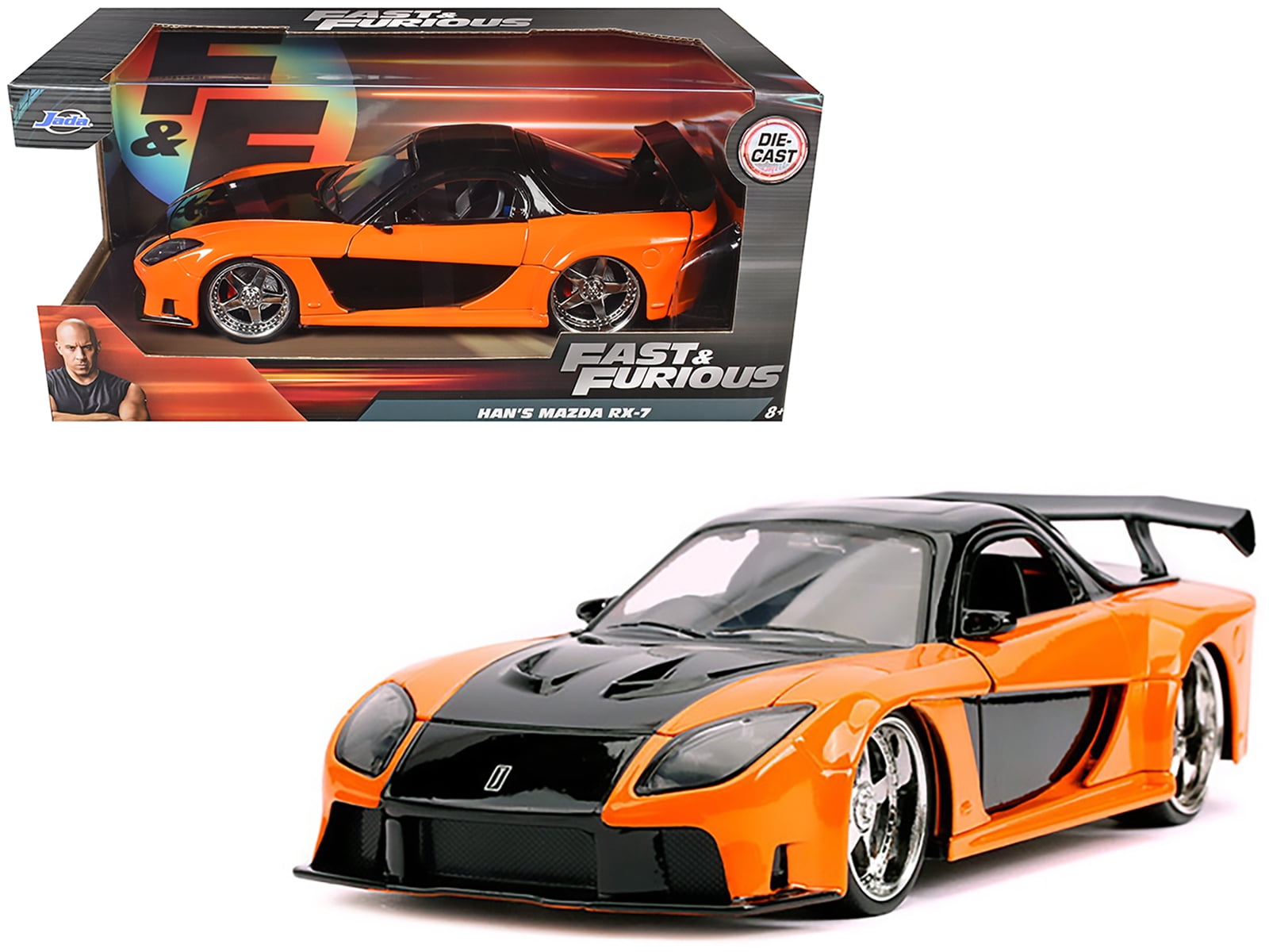 Han's Mazda RX-7 RHD (Right Hand Drive) Orange and Black "Fast ...