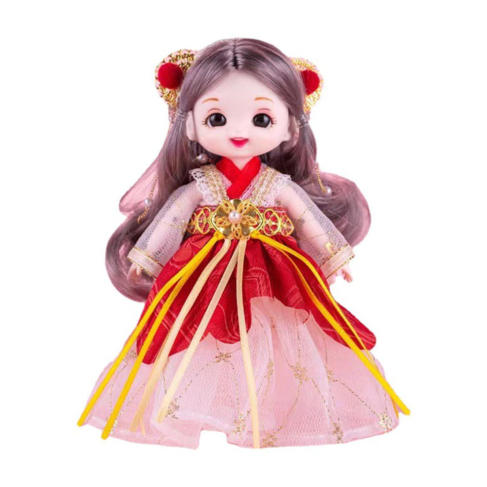 HanFu Clothes Doll 6.7 inch 18 Ball Jointed Doll DIY Toys with Full Set ...