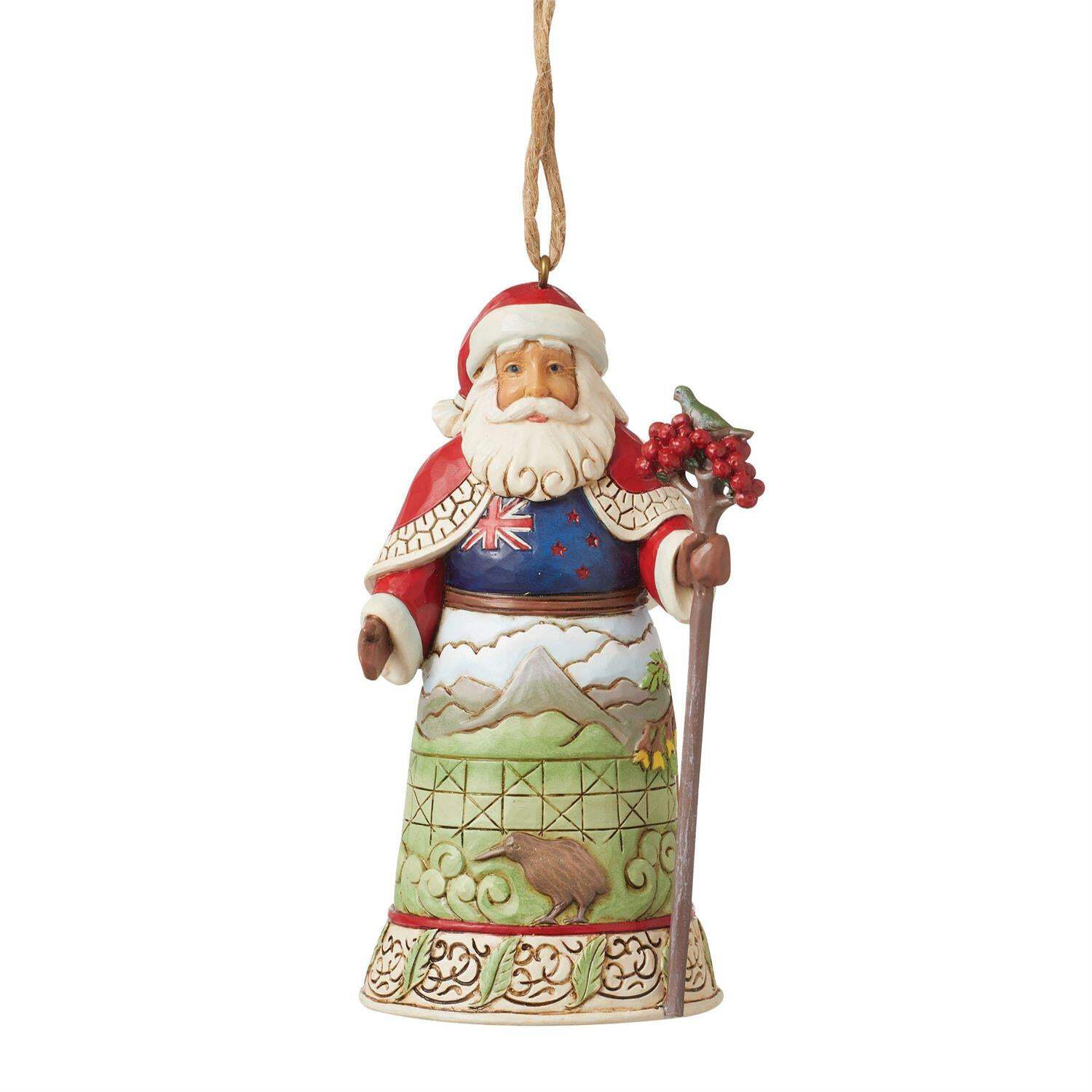 Jim Shore Heartwood Creek New Zealand Santa Christmas Figurine Ornament ...