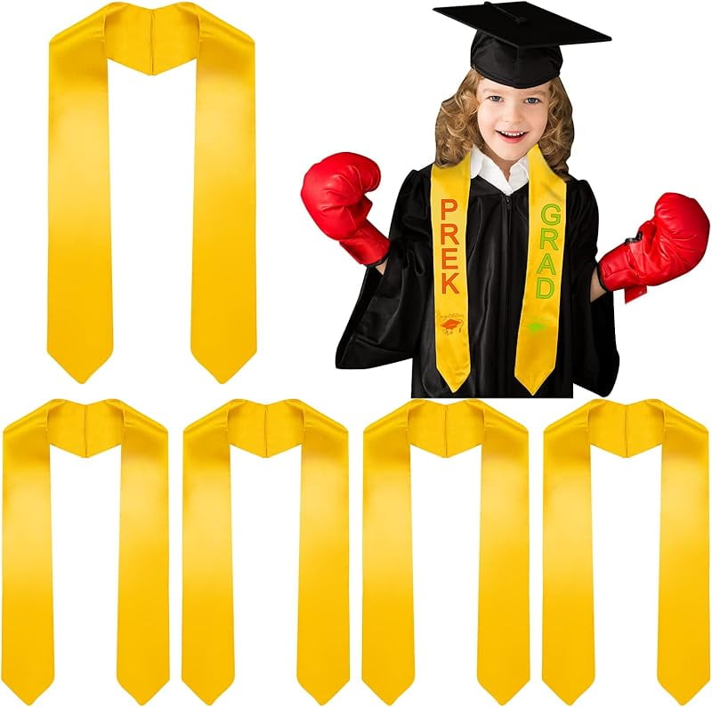 Hanaive 6 Pcs 45 Inch Unisex Preschool Graduation Stole Kindergarten ...