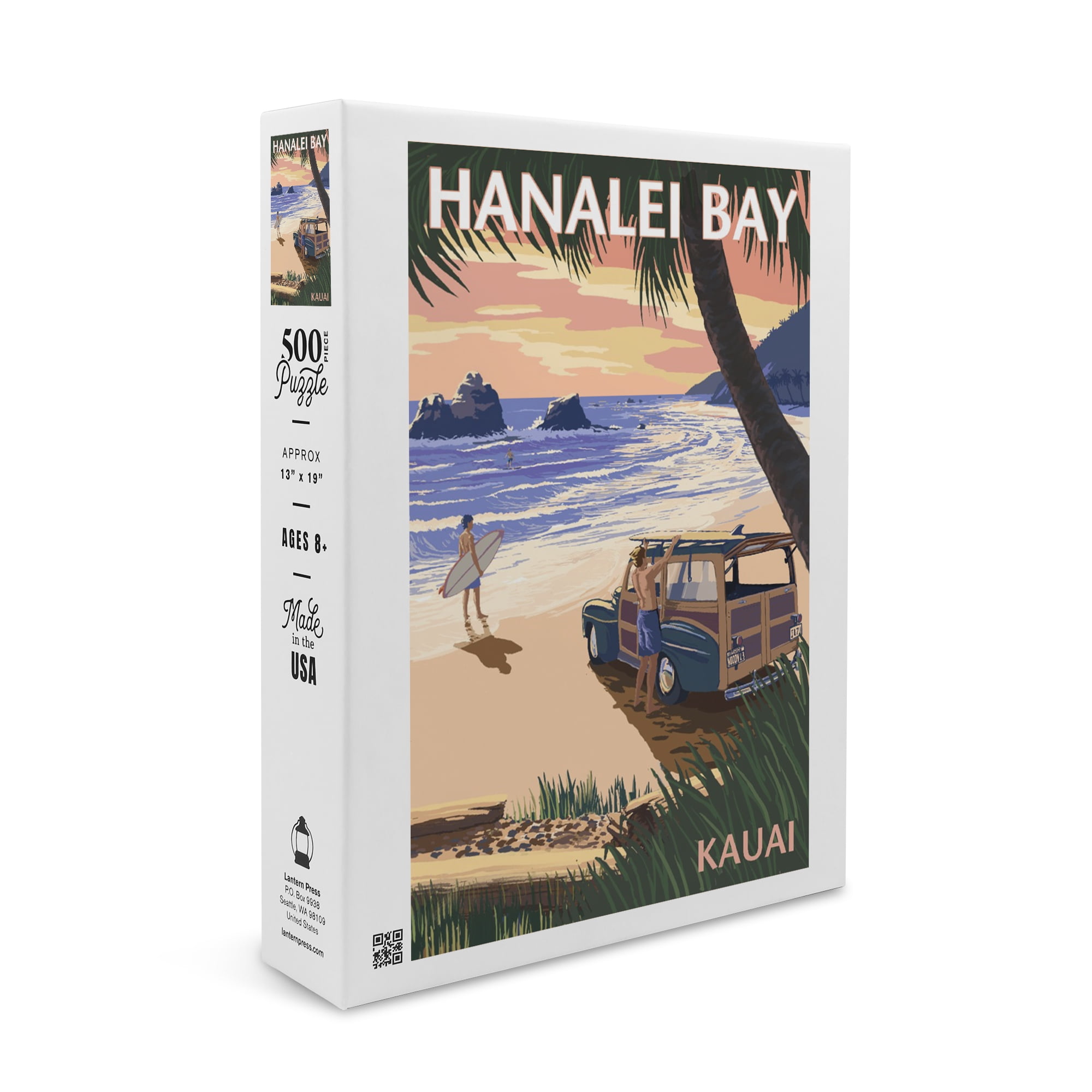 Hanalei Bay, Kauai, Hawaii, Woody on Beach (19x27 inches, Premium 500 ...
