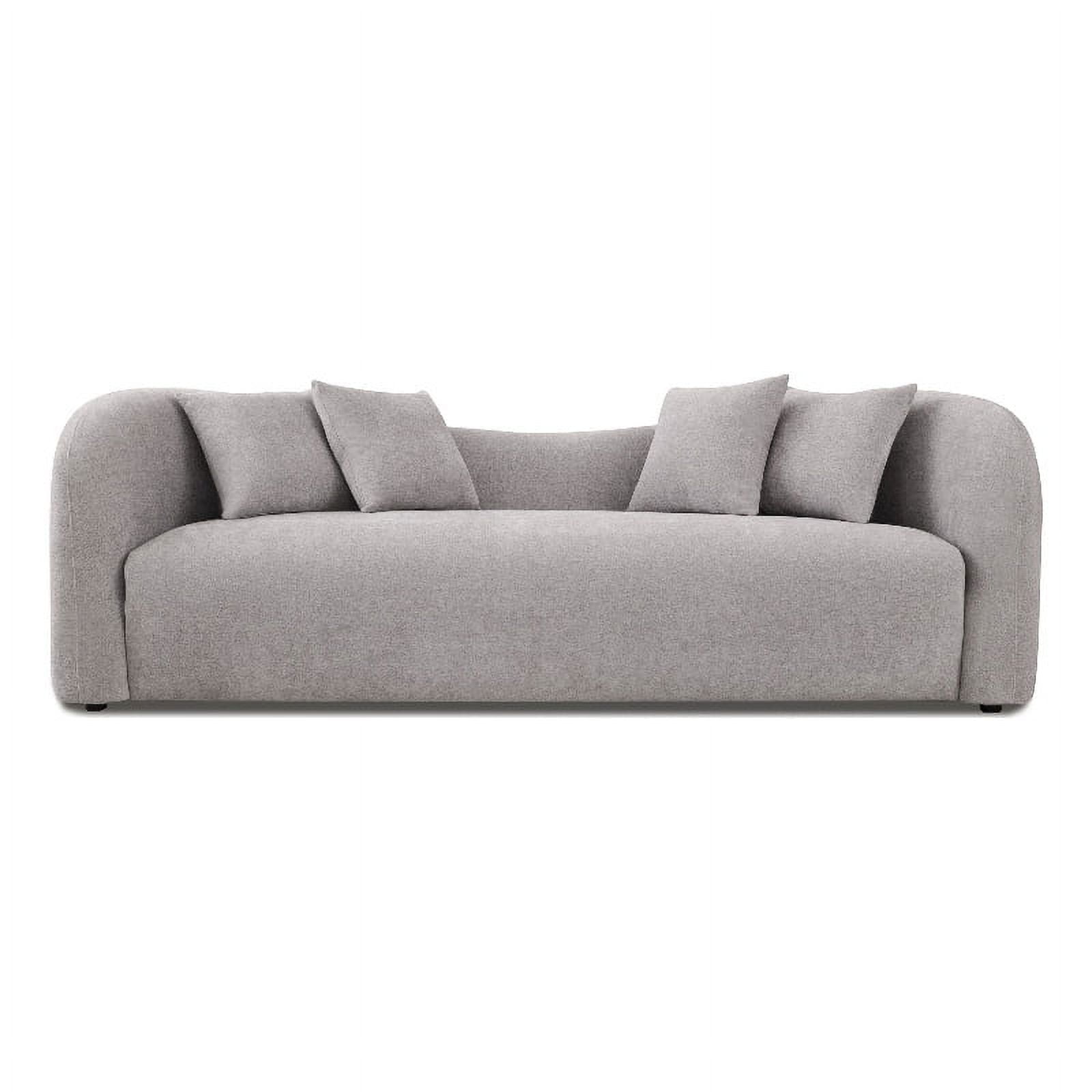 Hanan Mid Century Modern Luxury Tight Curvy Back Boucle Fabric Couch in ...