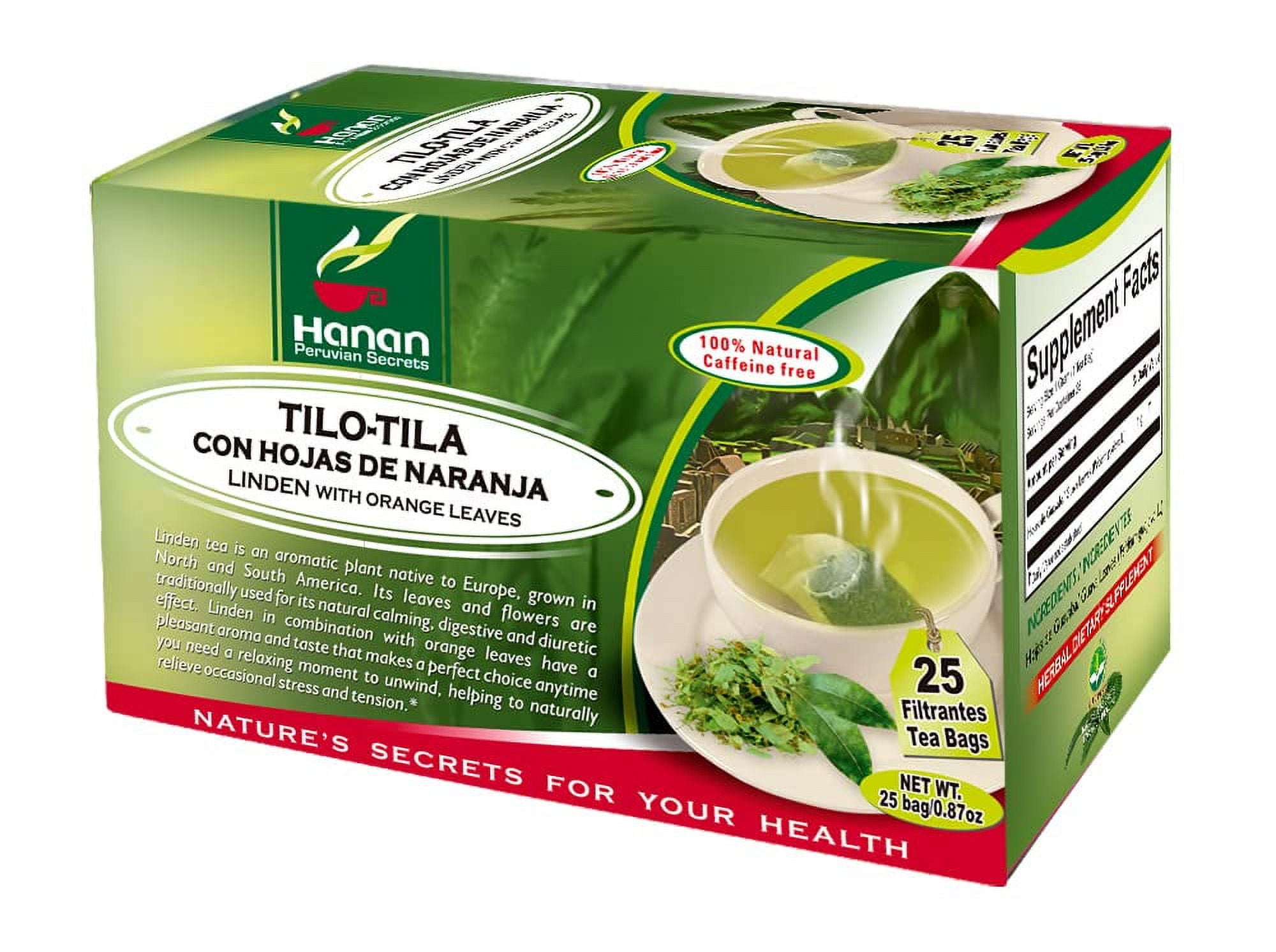 Hanan Peruvian Secrets Linden and Orange Herbal Tea| 100% Natural | 1 ...
