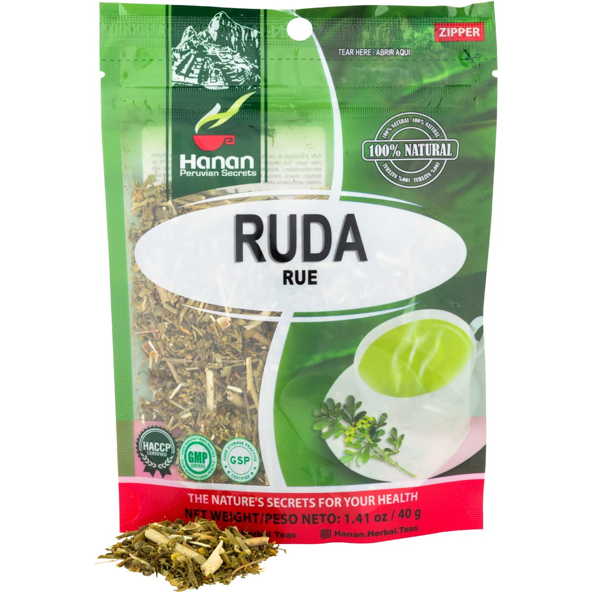 Hanan Peruvian Secrets RUE (Ruda) leaf stems Herbal Tea | 100% Natural ...