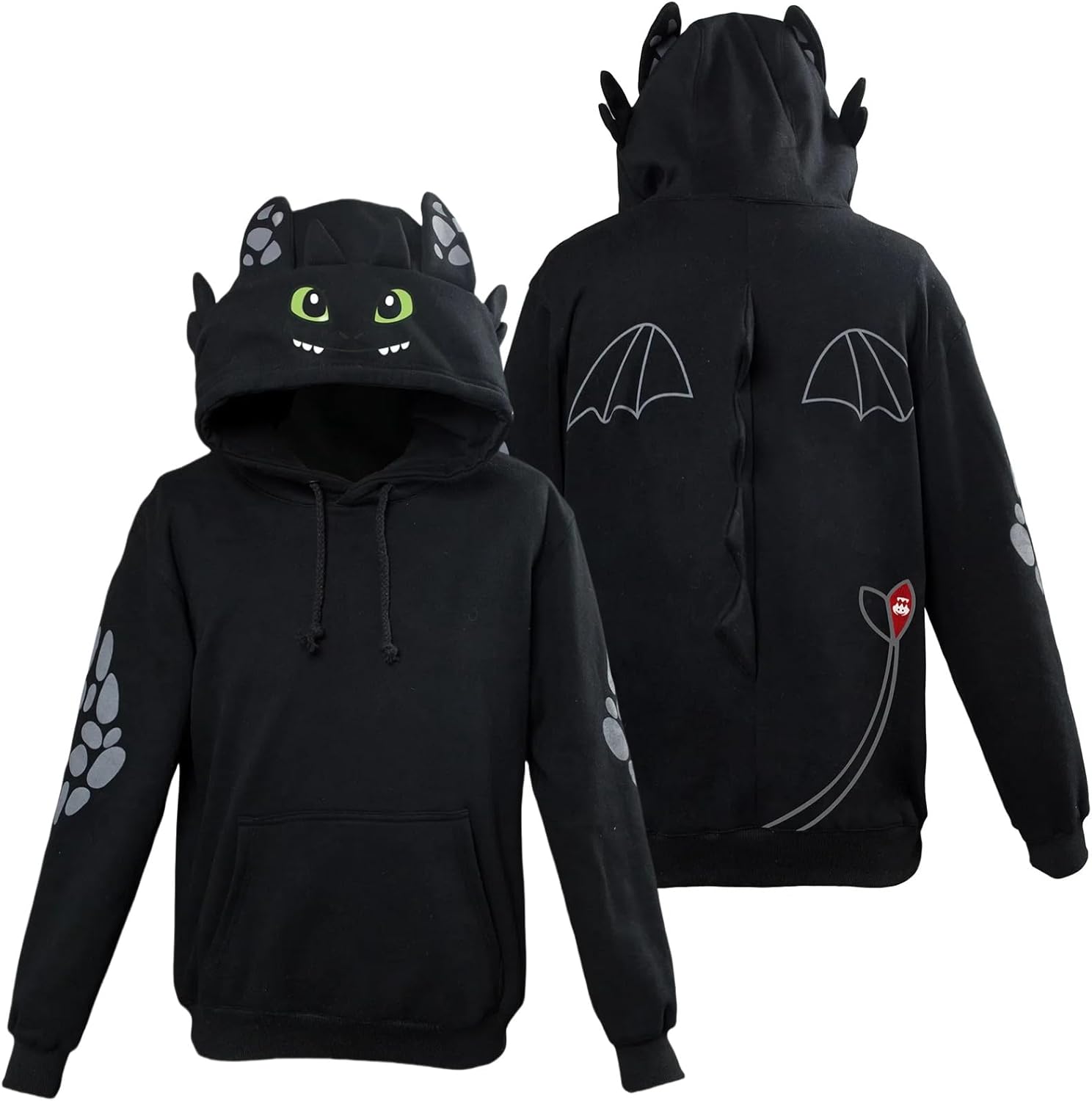 Hanas Adult Dragon Hoodie with Ears Costume, How to Train Your Dragon ...