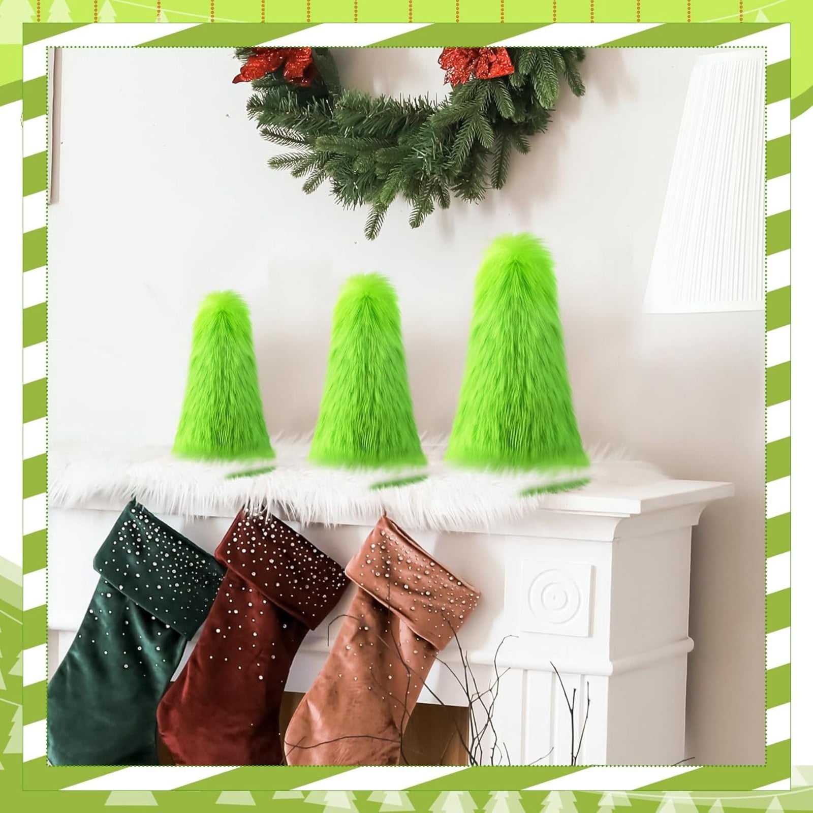 Lunuaoe Christmas Decorations Grinch 2025 Tree Props Christmas ...