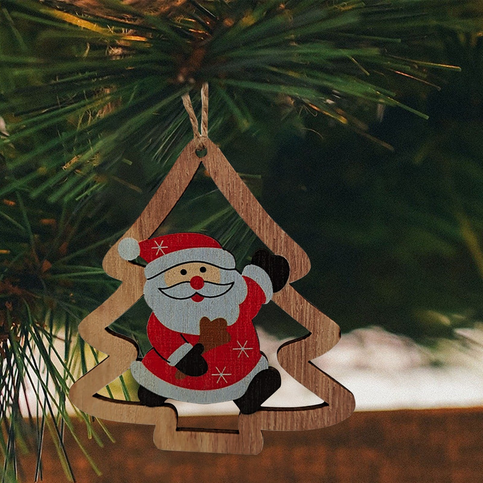 Hanas Christmas Decorations Grinch 2024 Tree Props Wooden Christmas ...