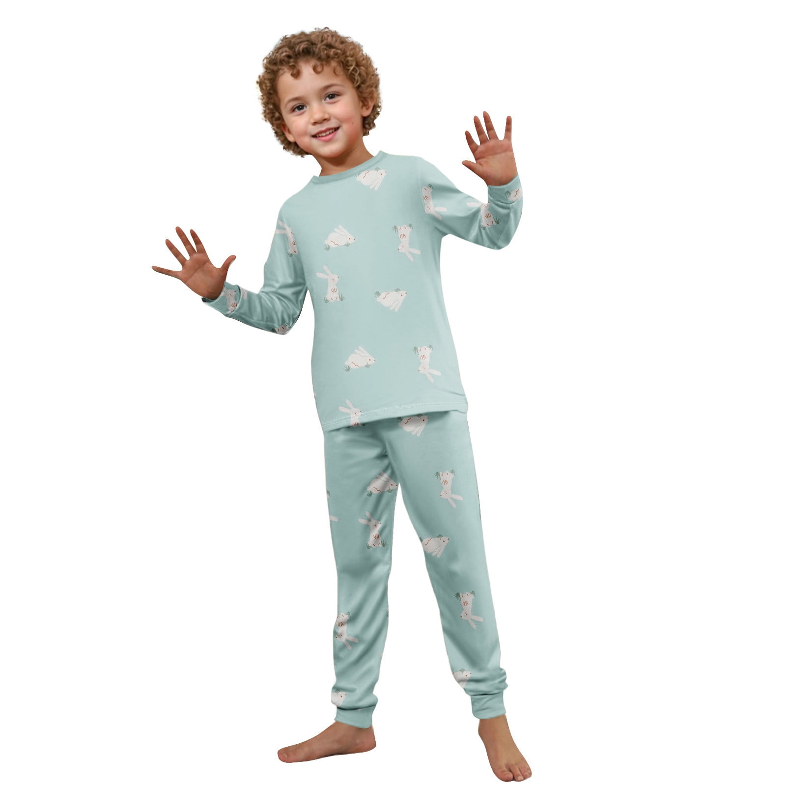 Hanas Easter Bunny Family Pajamas Easter Print Cute Family Set Pajamas ...