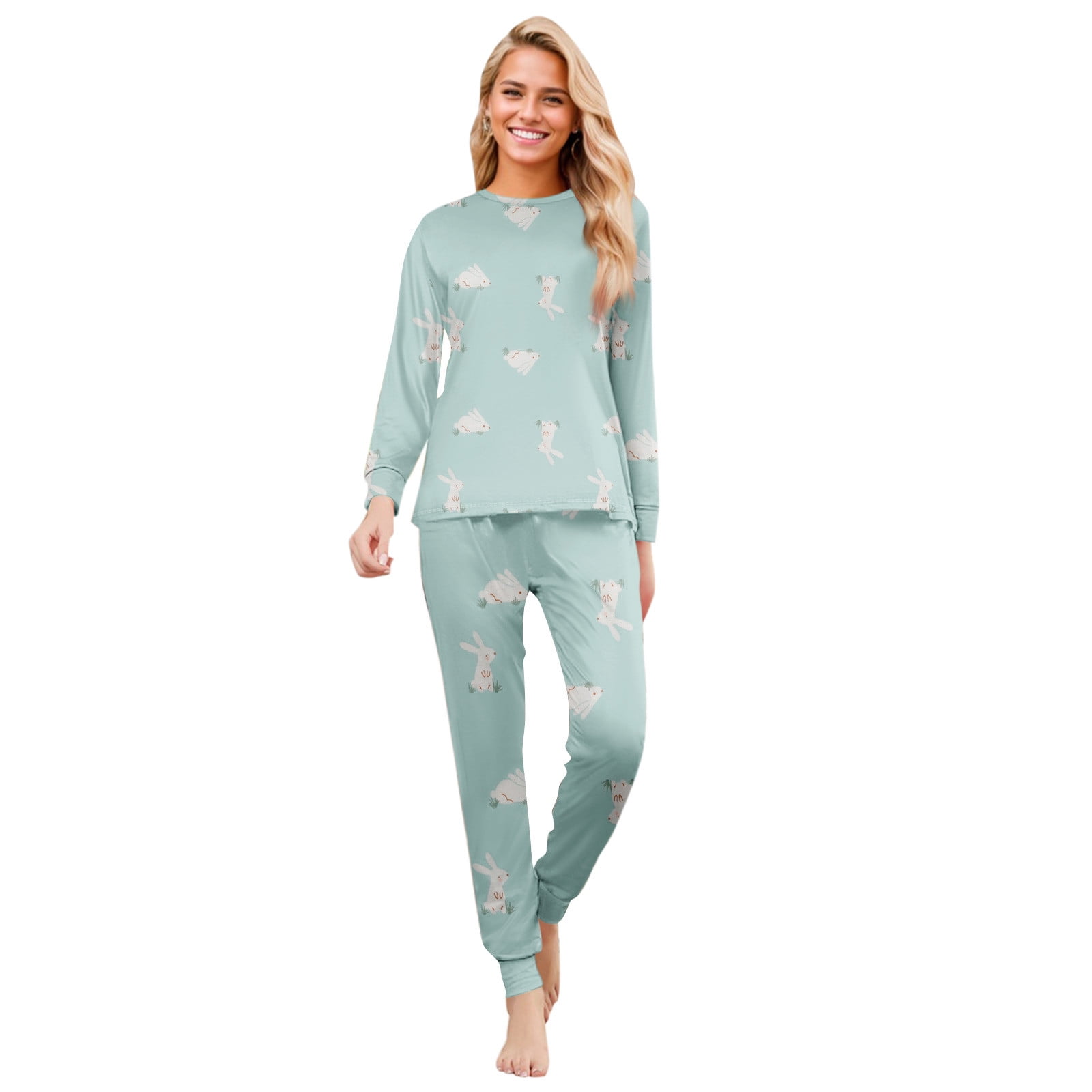 Hanas Easter Bunny Family Pajamas Easter Print Cute Family Set Pajamas ...