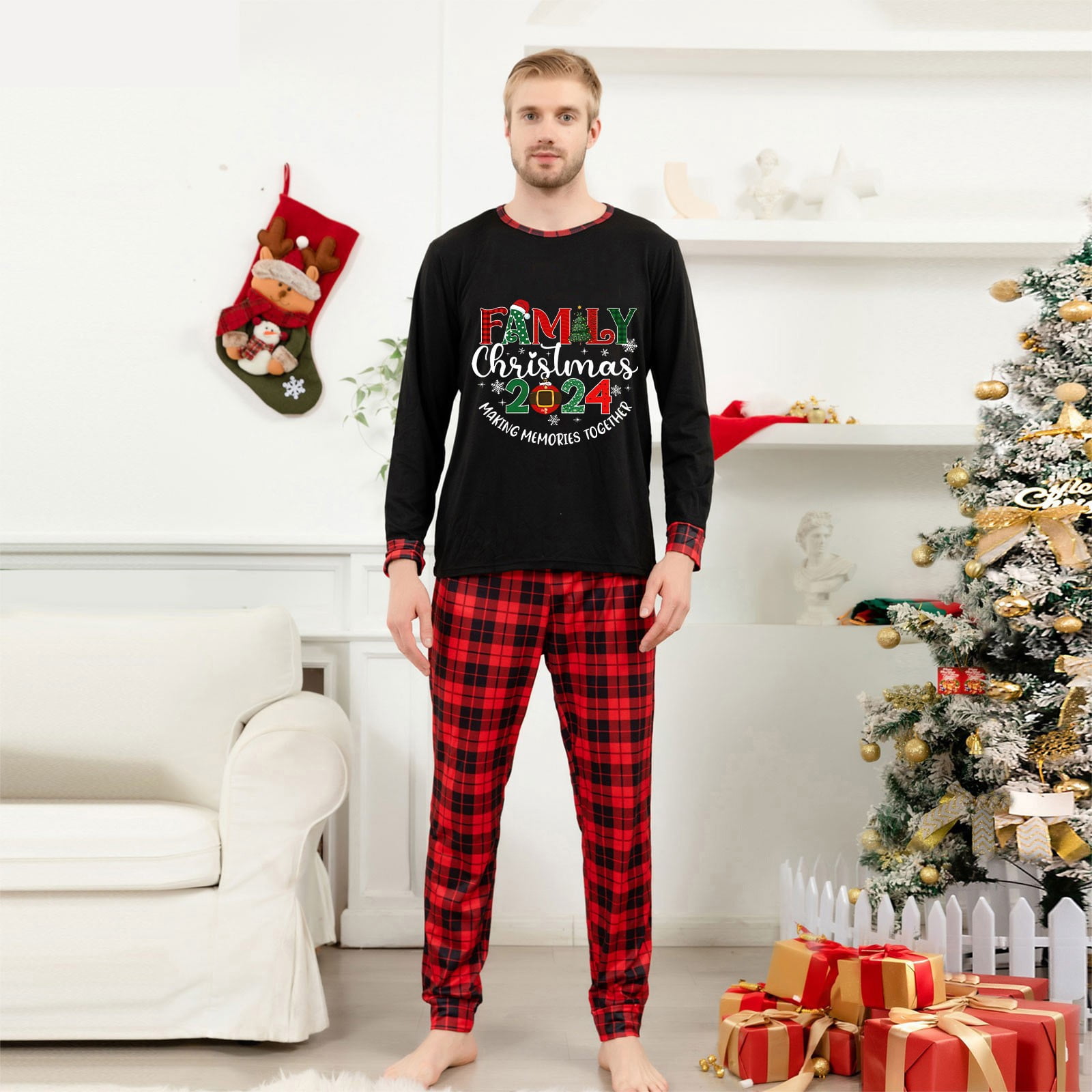 Hanas Gr1nch Christmas Family Pajamas 2024 Soft Cute Holiday Sleepwear ...